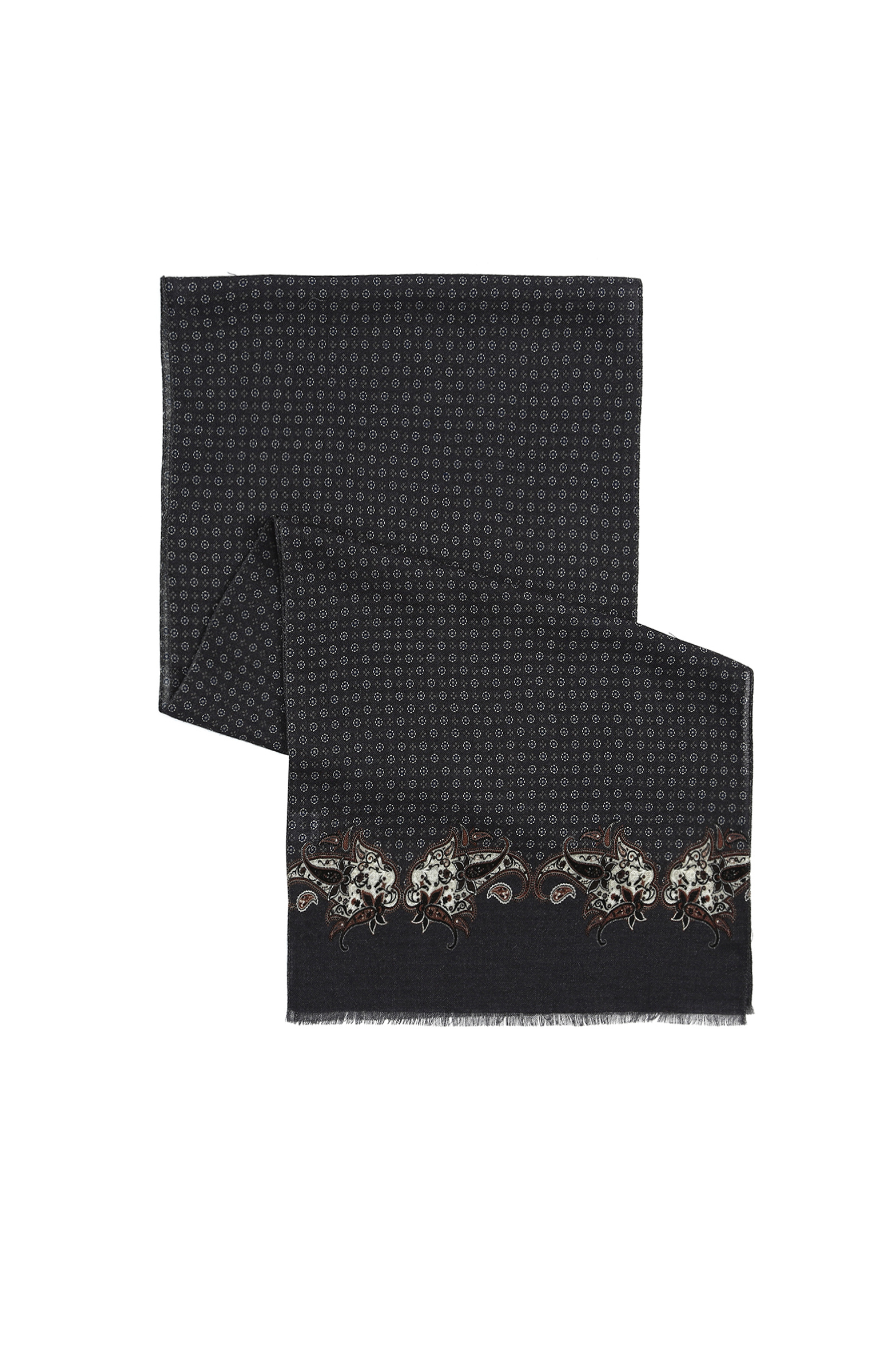 Desenli Antrasit Erkek Atkı