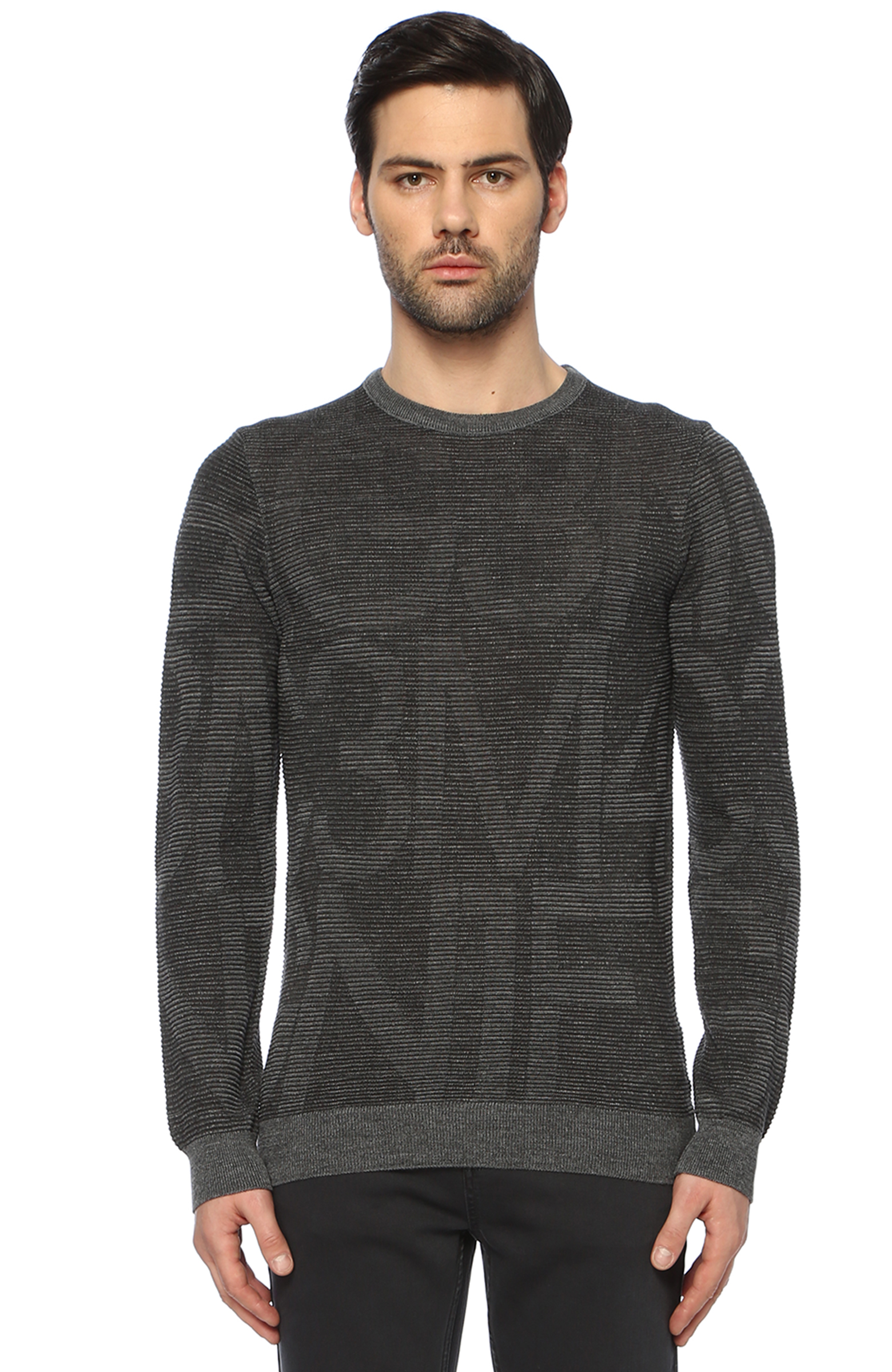 Bisiklet Yaka Antrasit Kazak