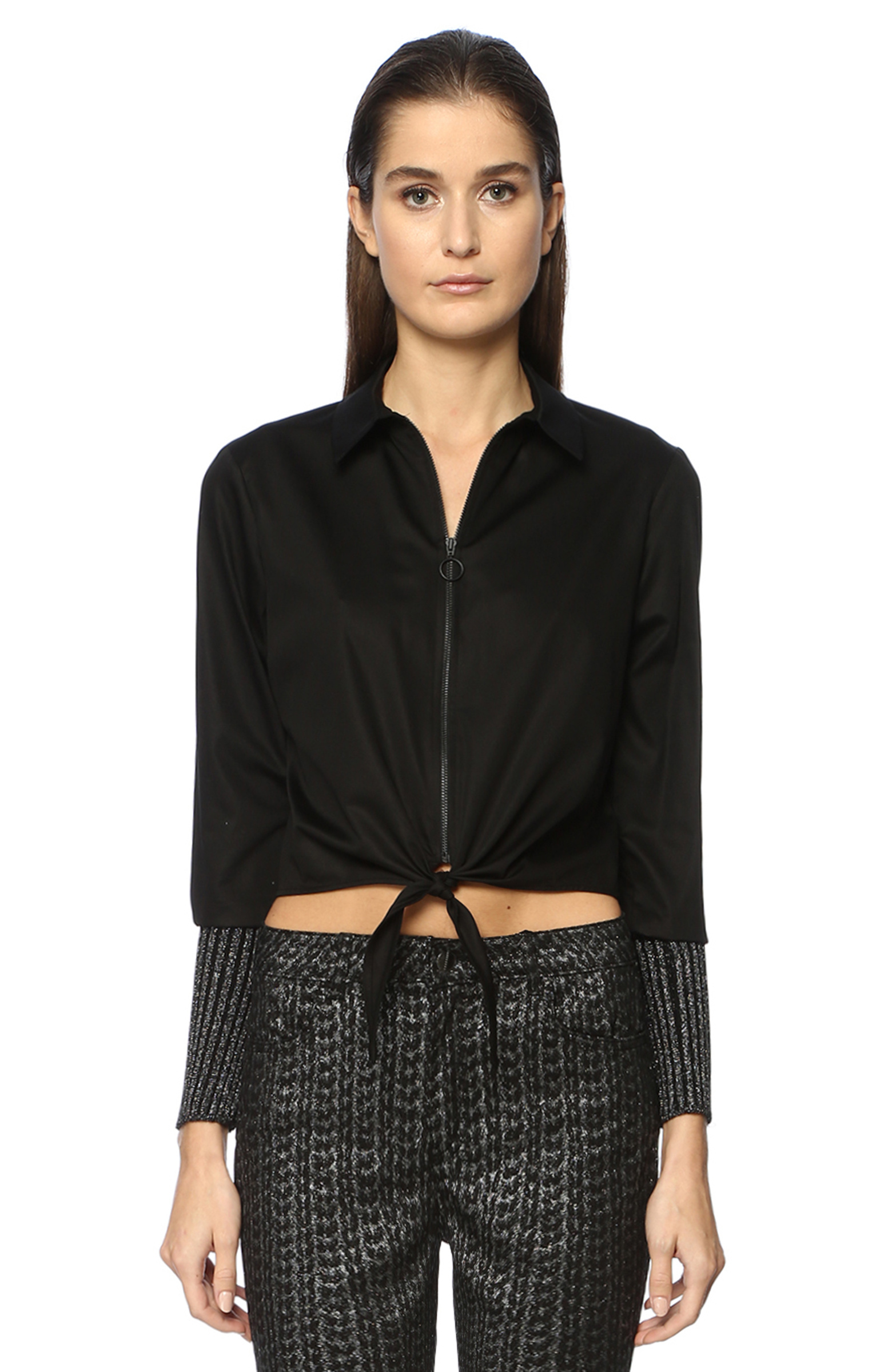 Slim Fit Siyah Gömlek