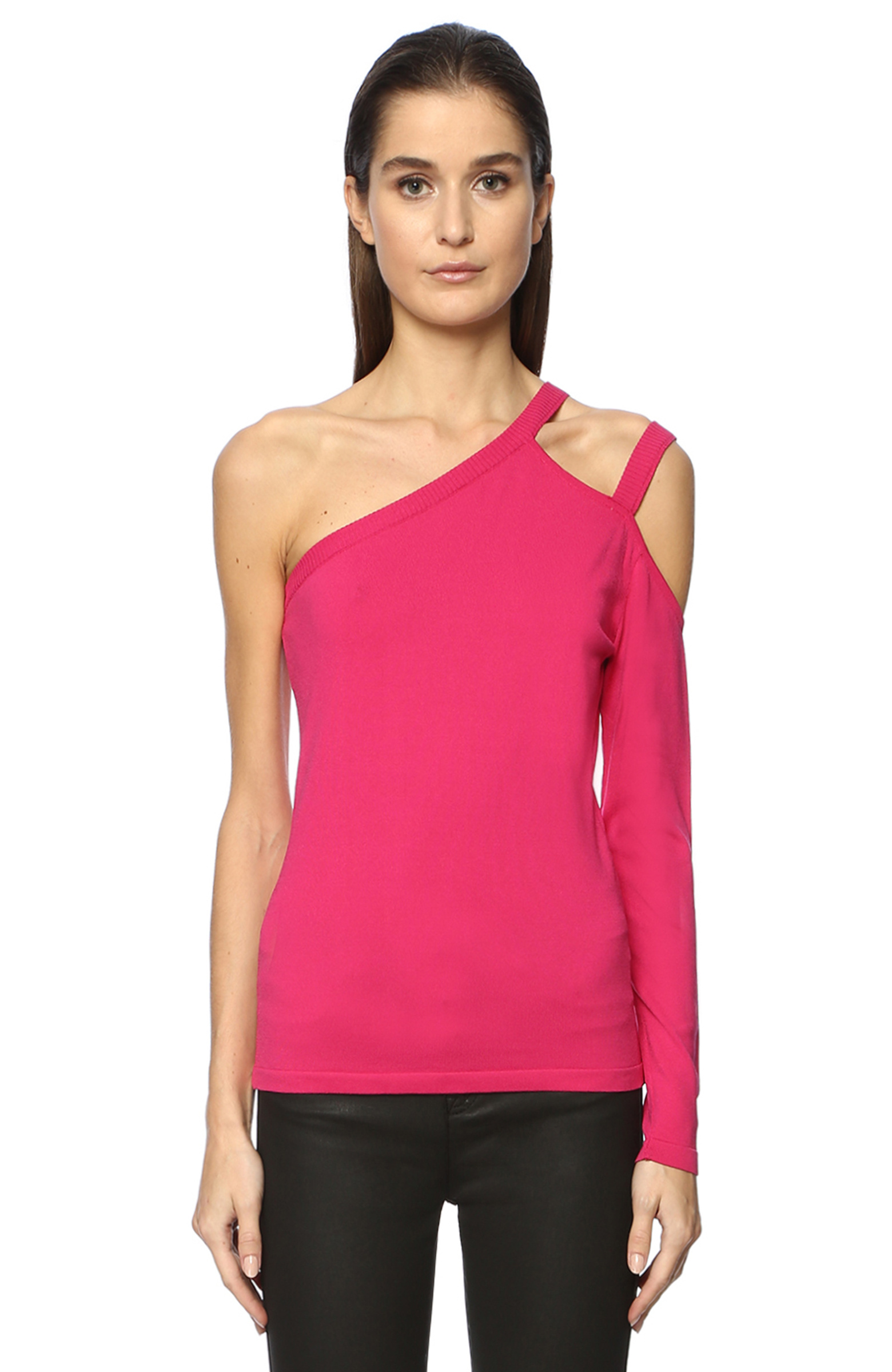 Bisiklet Yaka Pembe Kazak