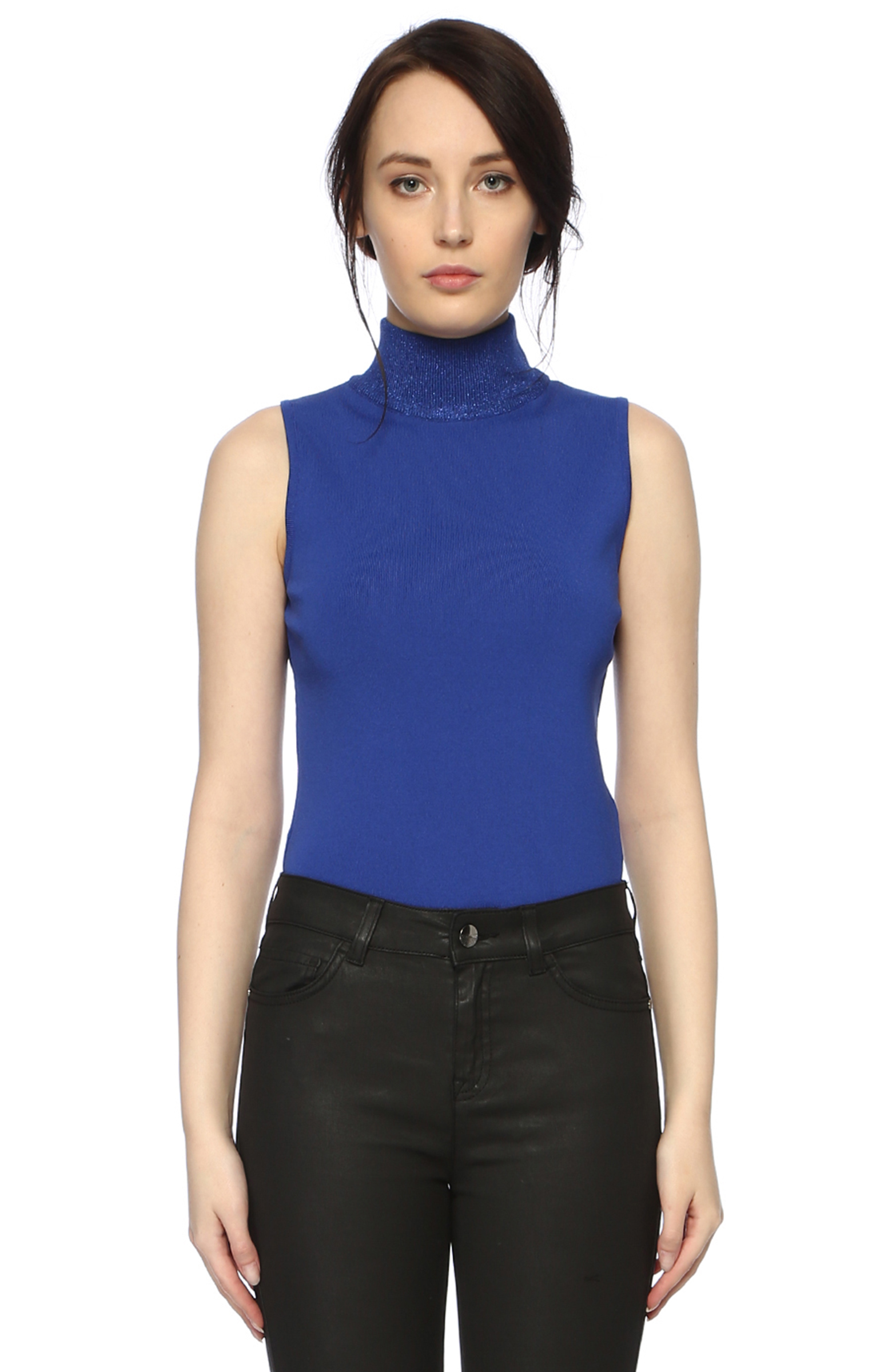 Balıkçı Yaka Saks Kazak