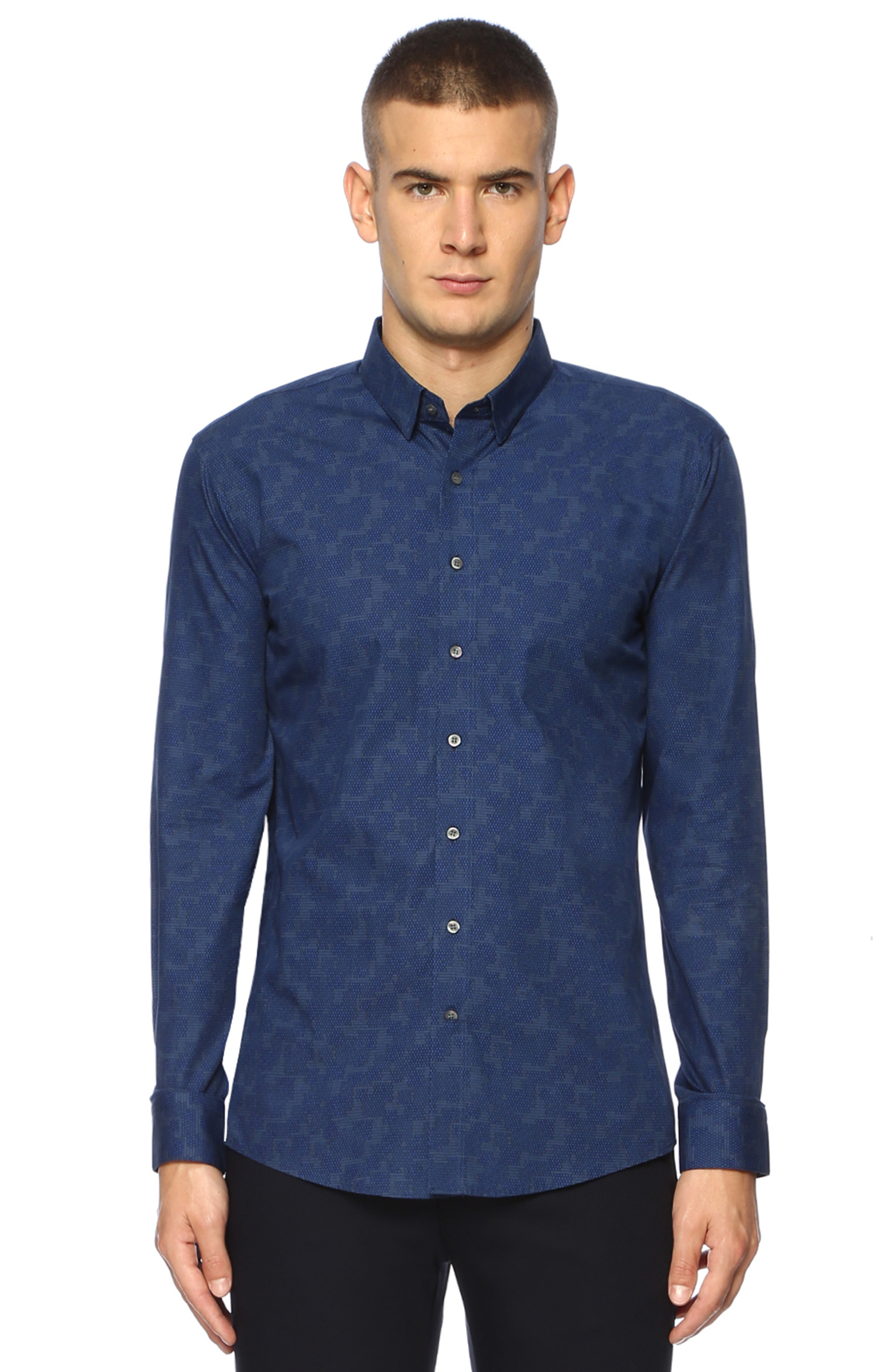 Slim Fit Saks Gömlek Slim Fit Saks Gömlek