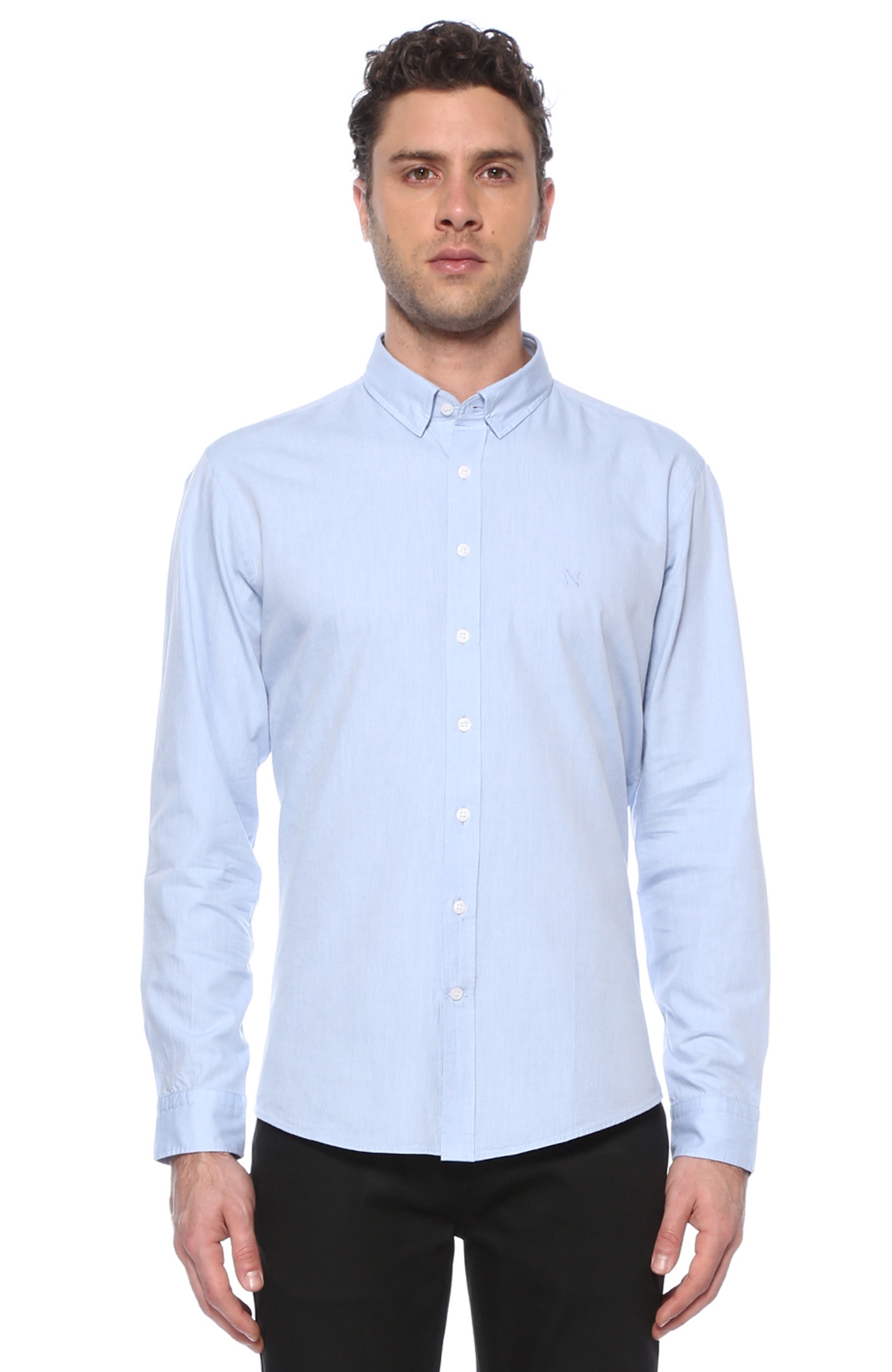 Slim Fit Mavi Gömlek