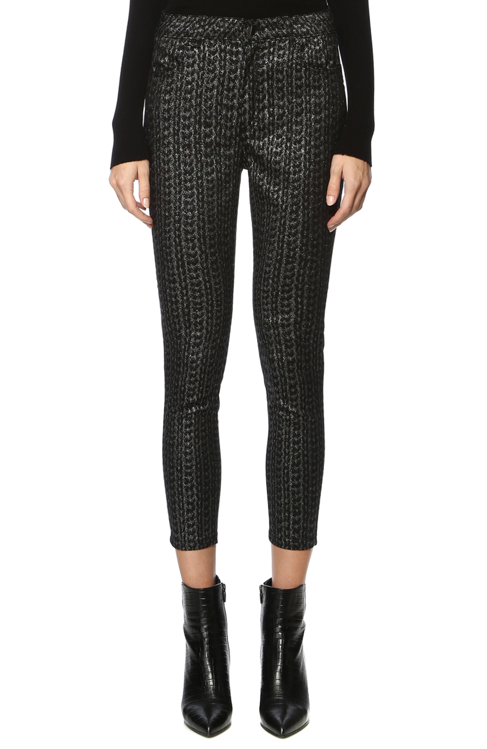 Dar Paça Siyah Denim Pantolon