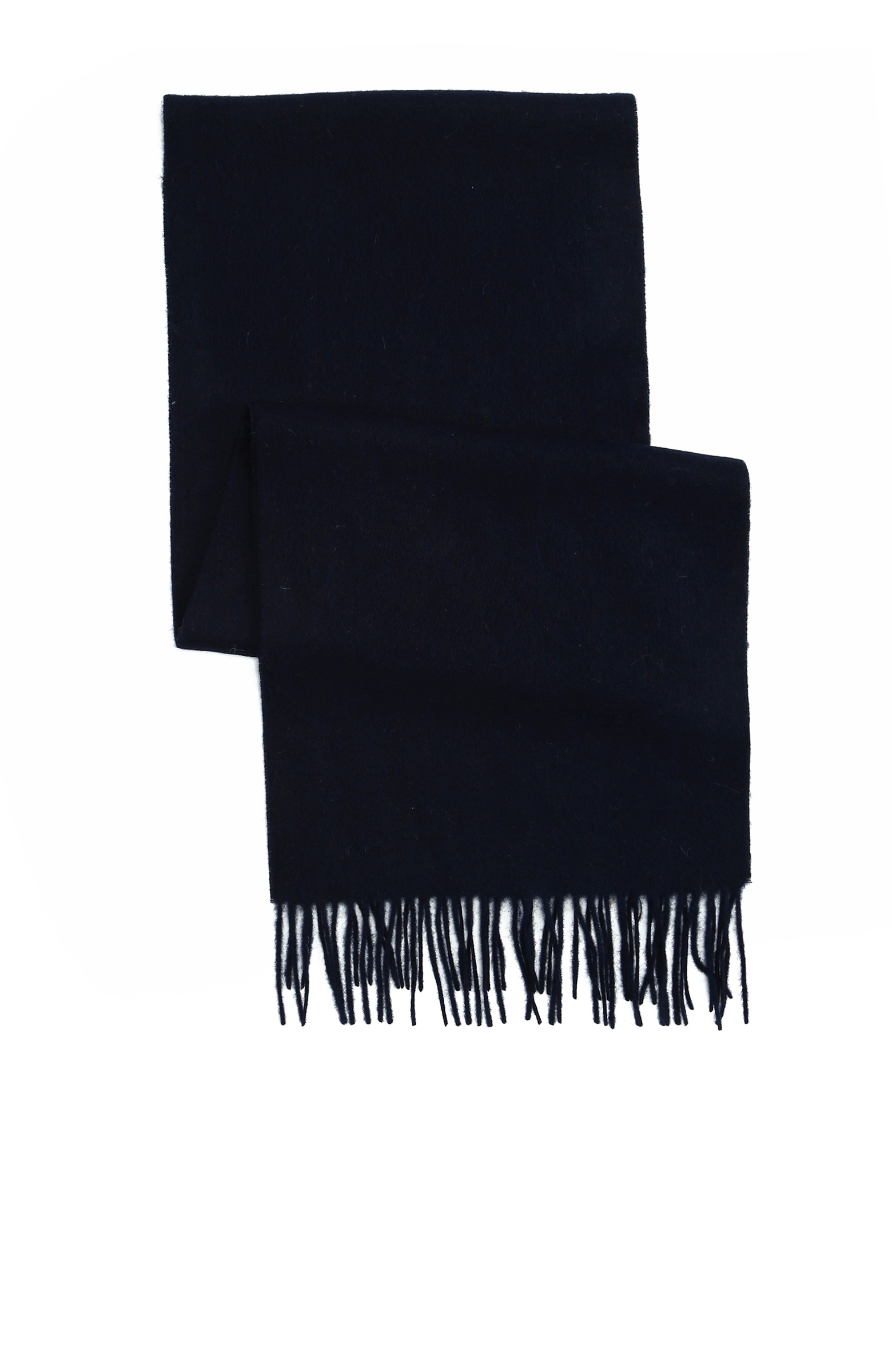 Lacivert Püsküllü Erkek Yün Şal