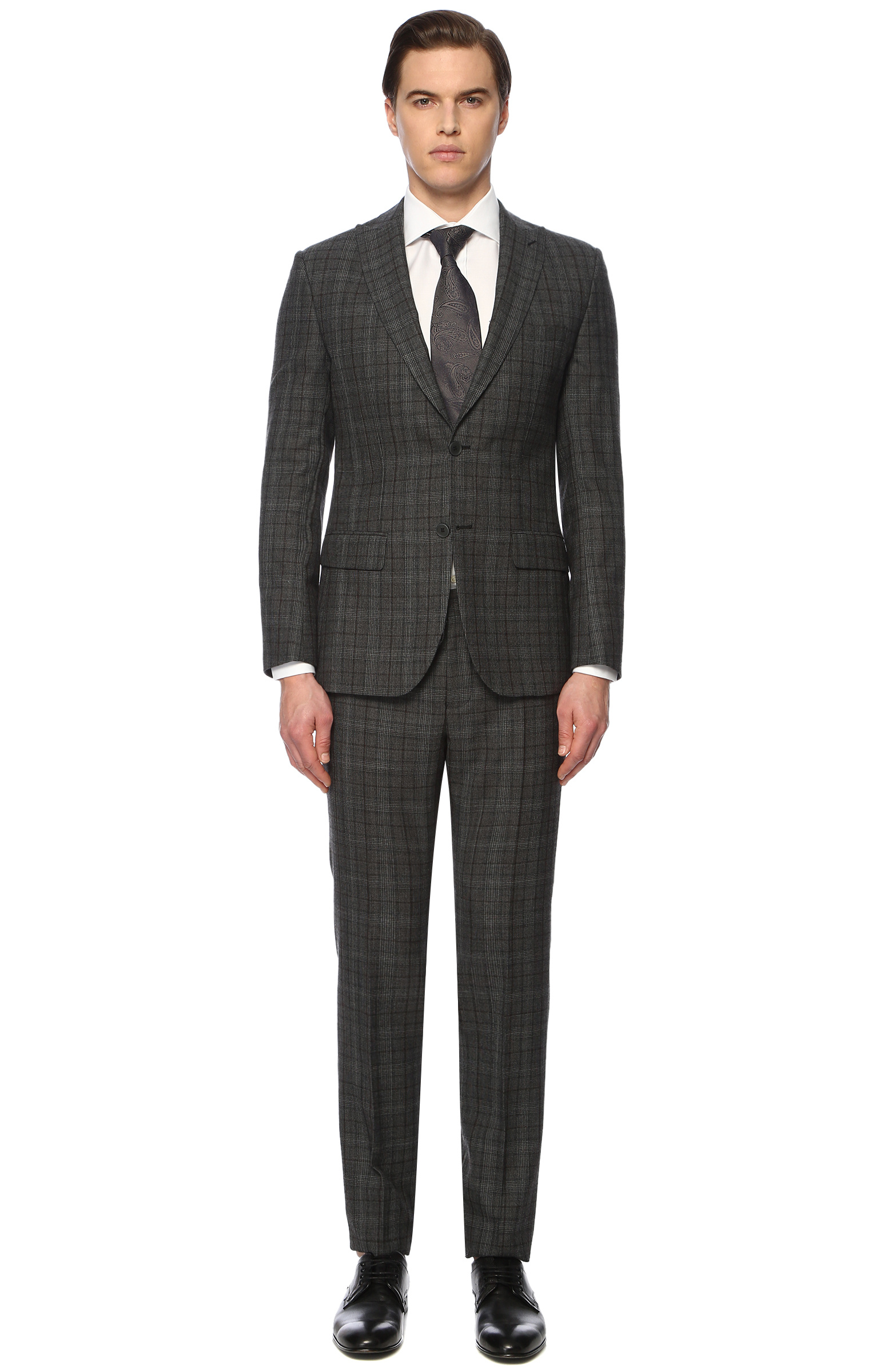 Ekose Antrasit Takım Elbise