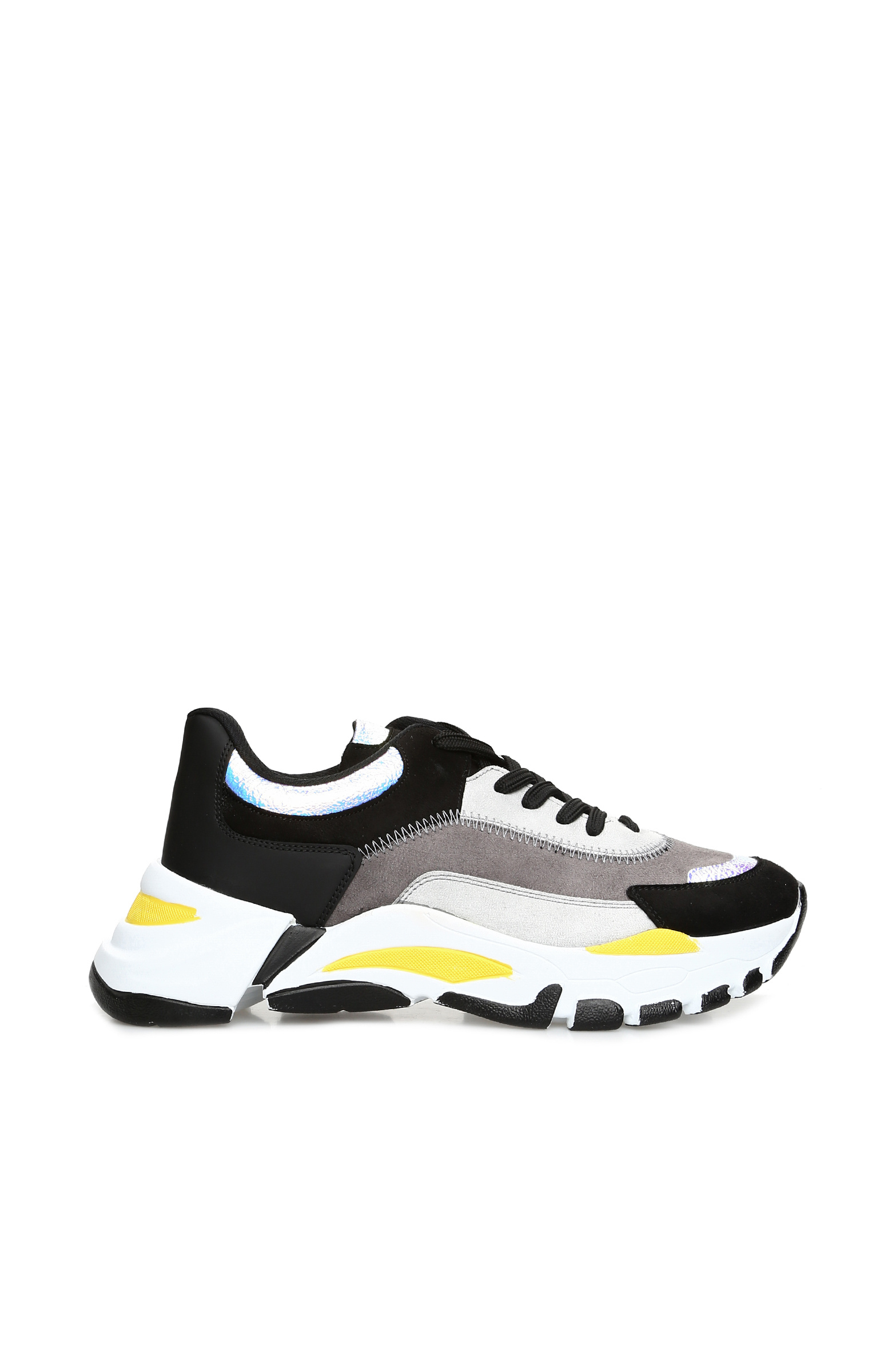 Gri Siyah Kadın Sneaker