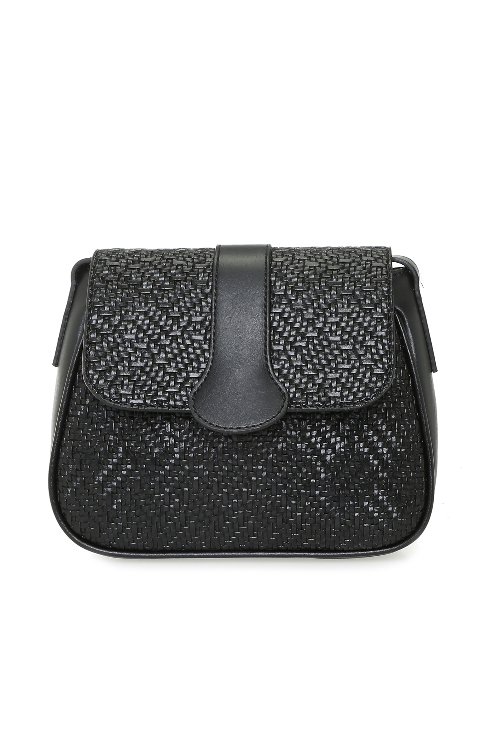 Örgü Siyah Kadın Postacı Çantası