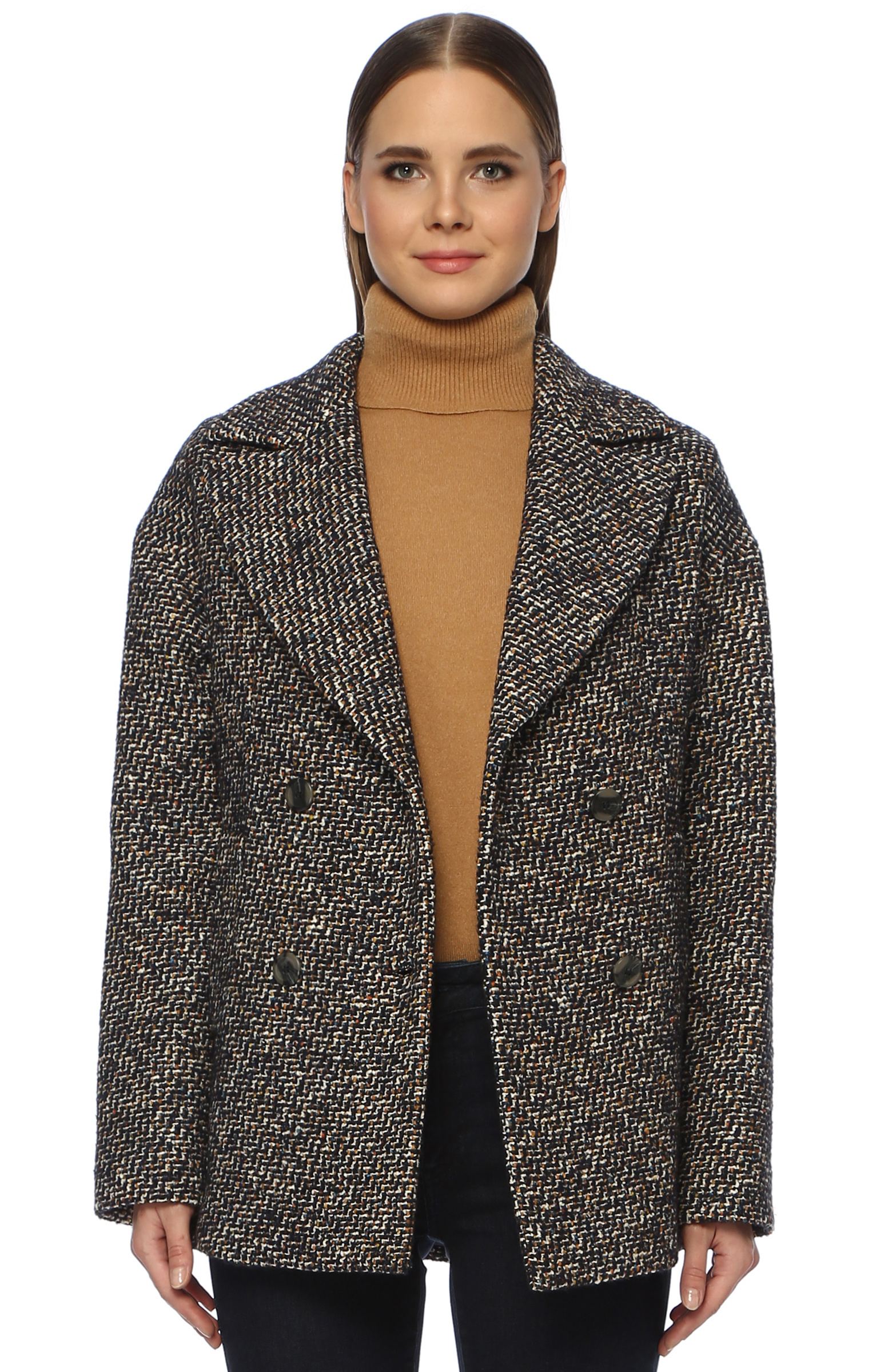 Şal Yaka Lacivert Kaban