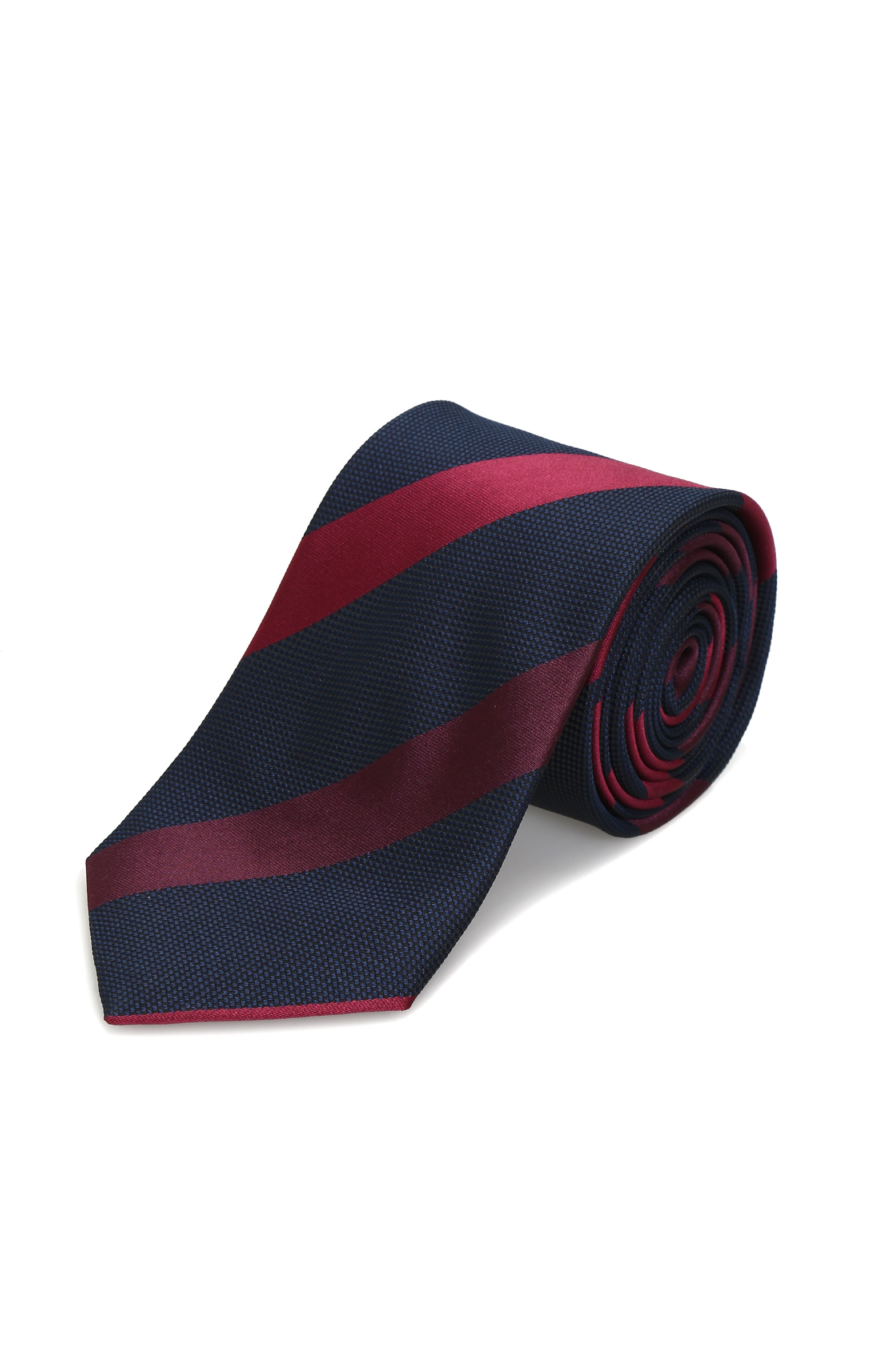Lacivert Bordo Çizgi Desenli Kravat Lacivert Bordo Çizgi Desenli Kravat