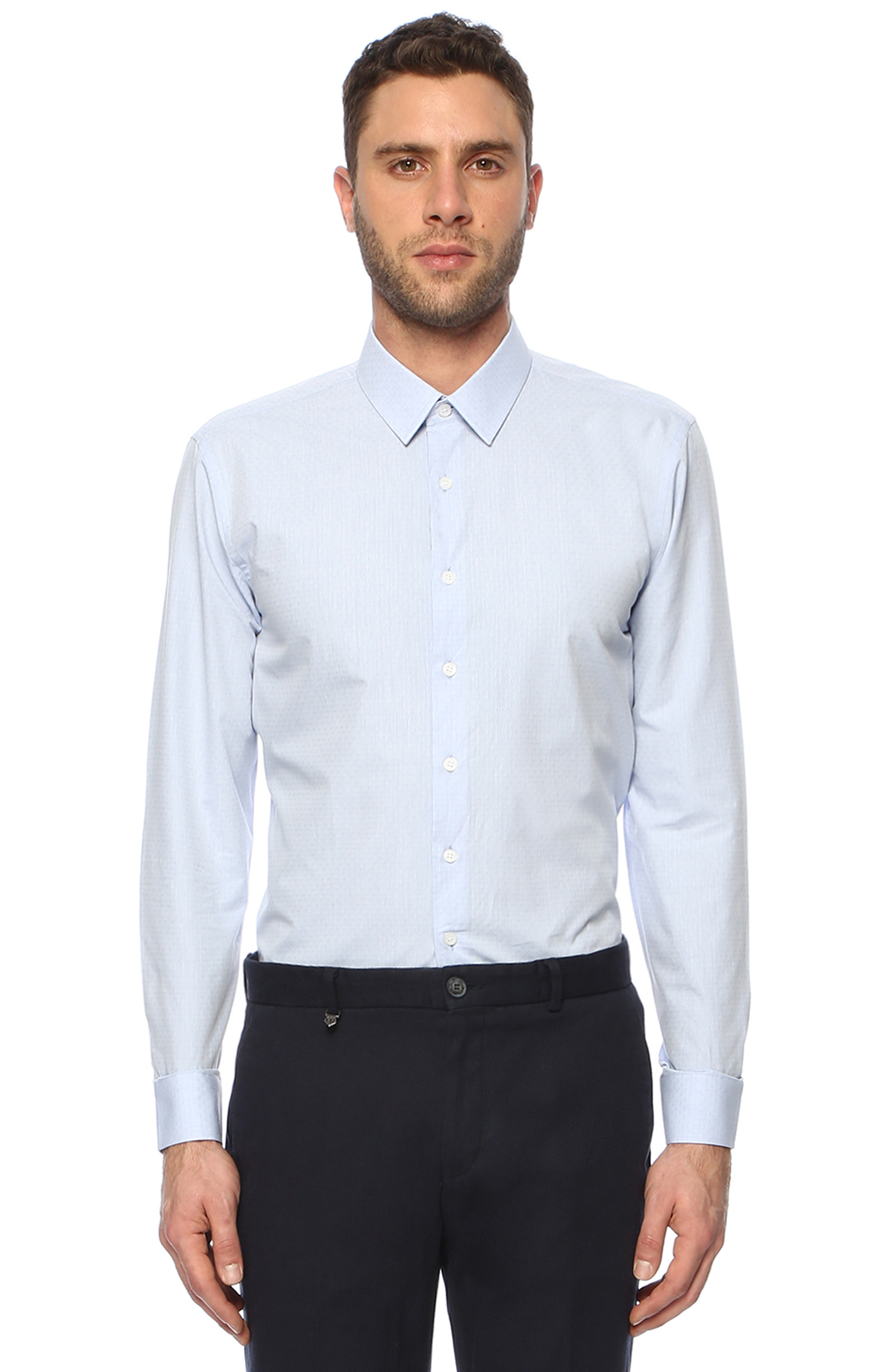 Slim Fit Mavi Gömlek