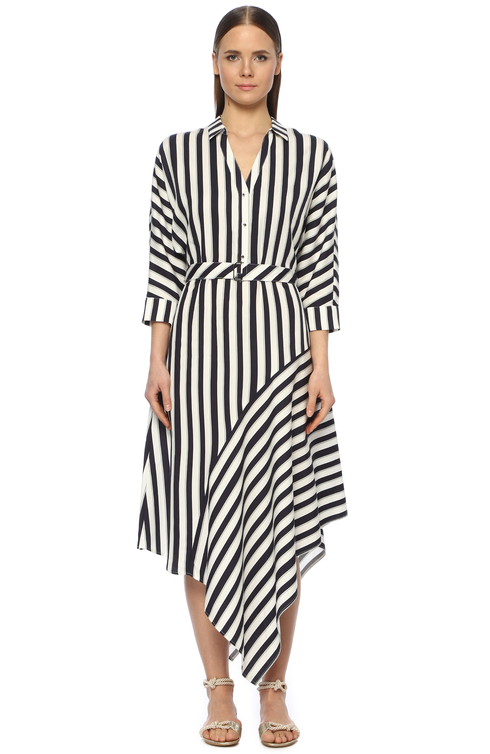 Basic Fit Beyaz Mavi Asimetrik Kesim Midi Elbise Basic Fit Beyaz Mavi Asimetrik Kesim Midi Elbise