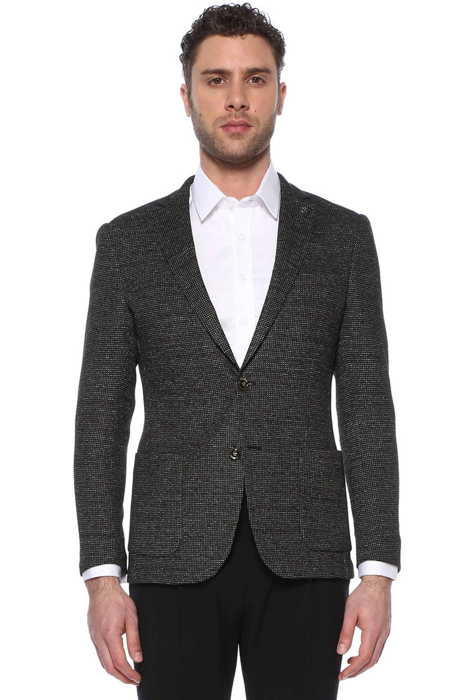 Kahverengi Kelebek Yaka Ceket