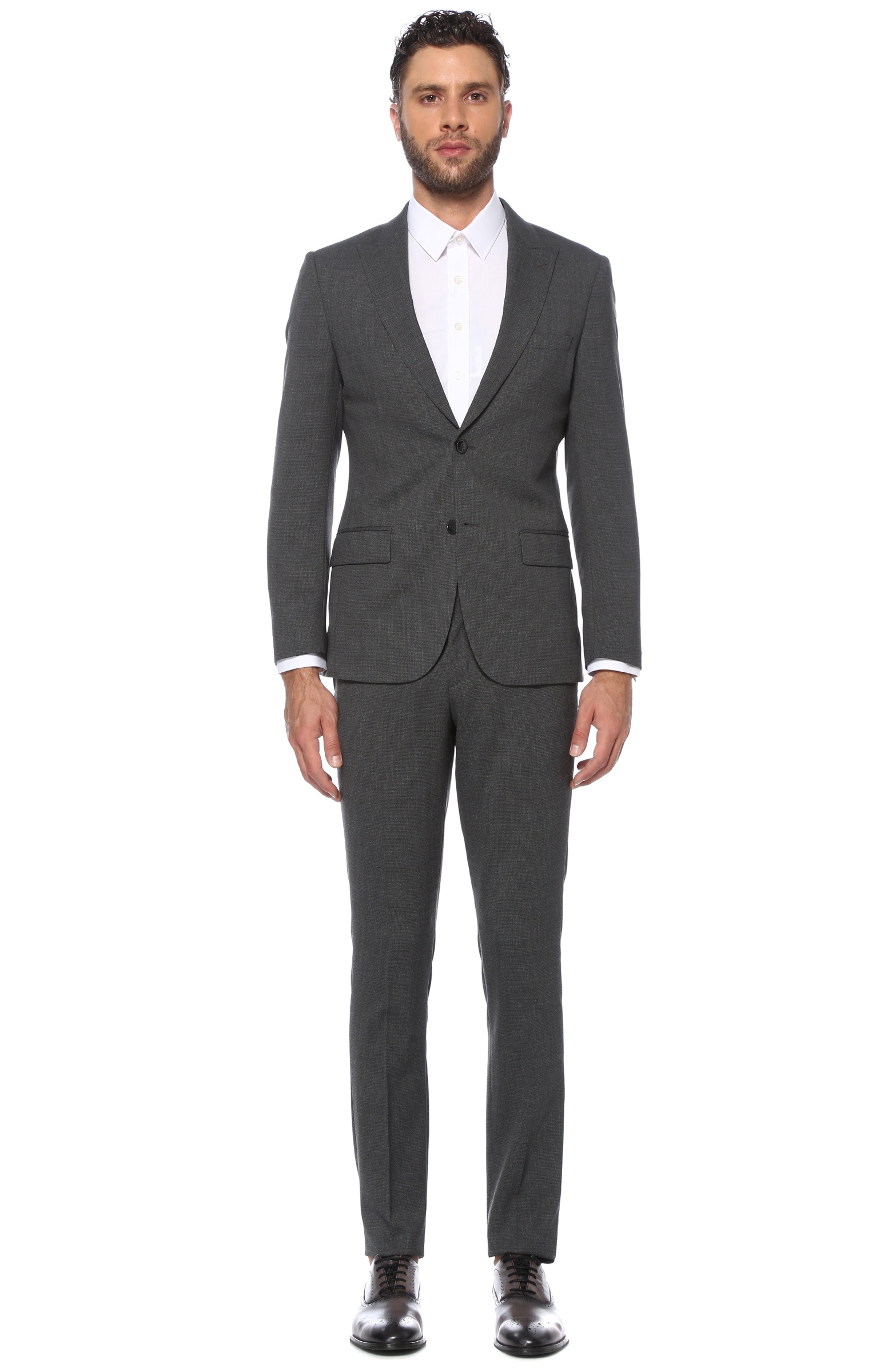 Antrasit Desenli Takım Elbise Antrasit Desenli Takım Elbise