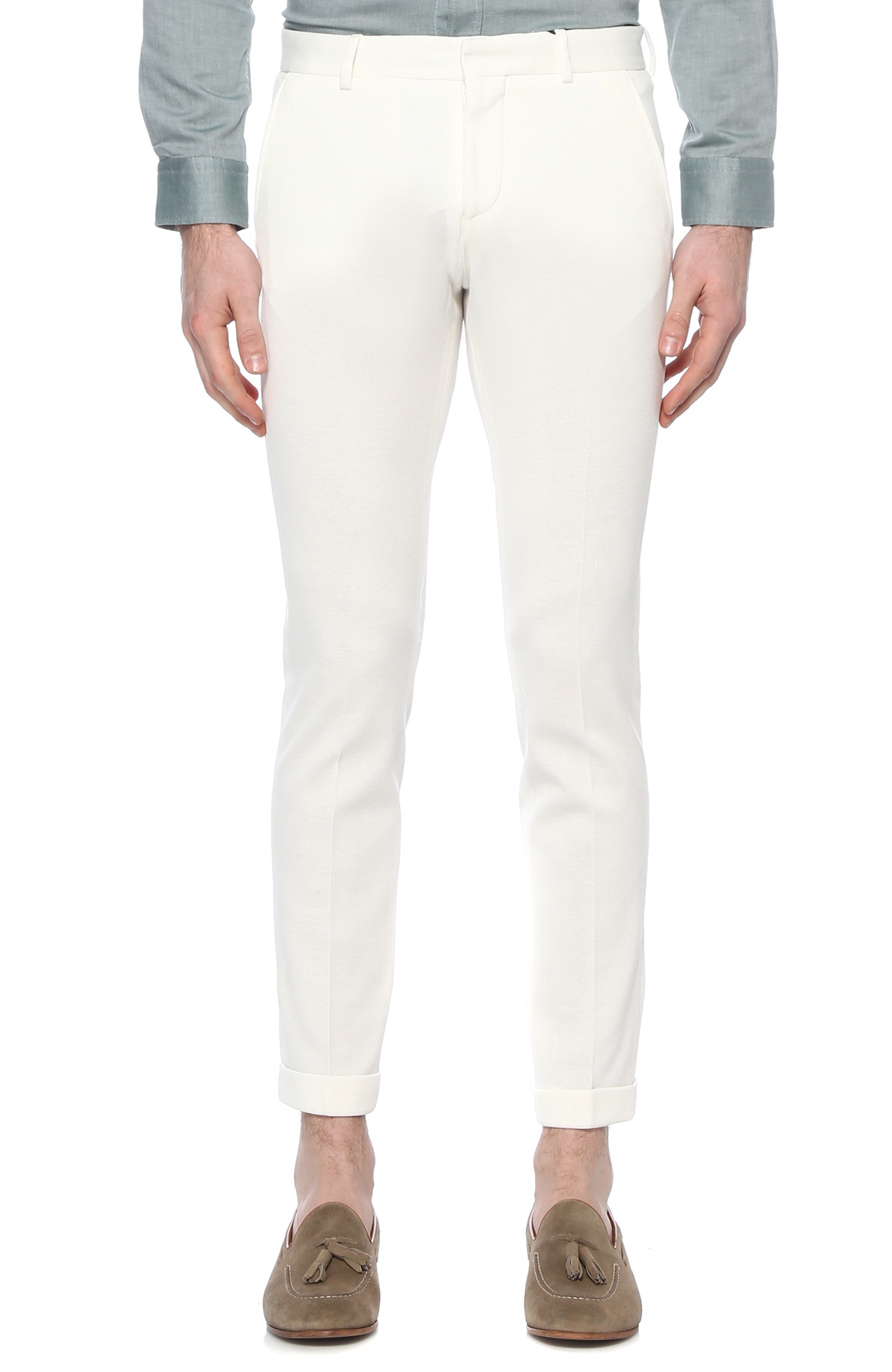 Slim Fit Beyaz Kanvas Pantolon Slim Fit Beyaz Kanvas Pantolon