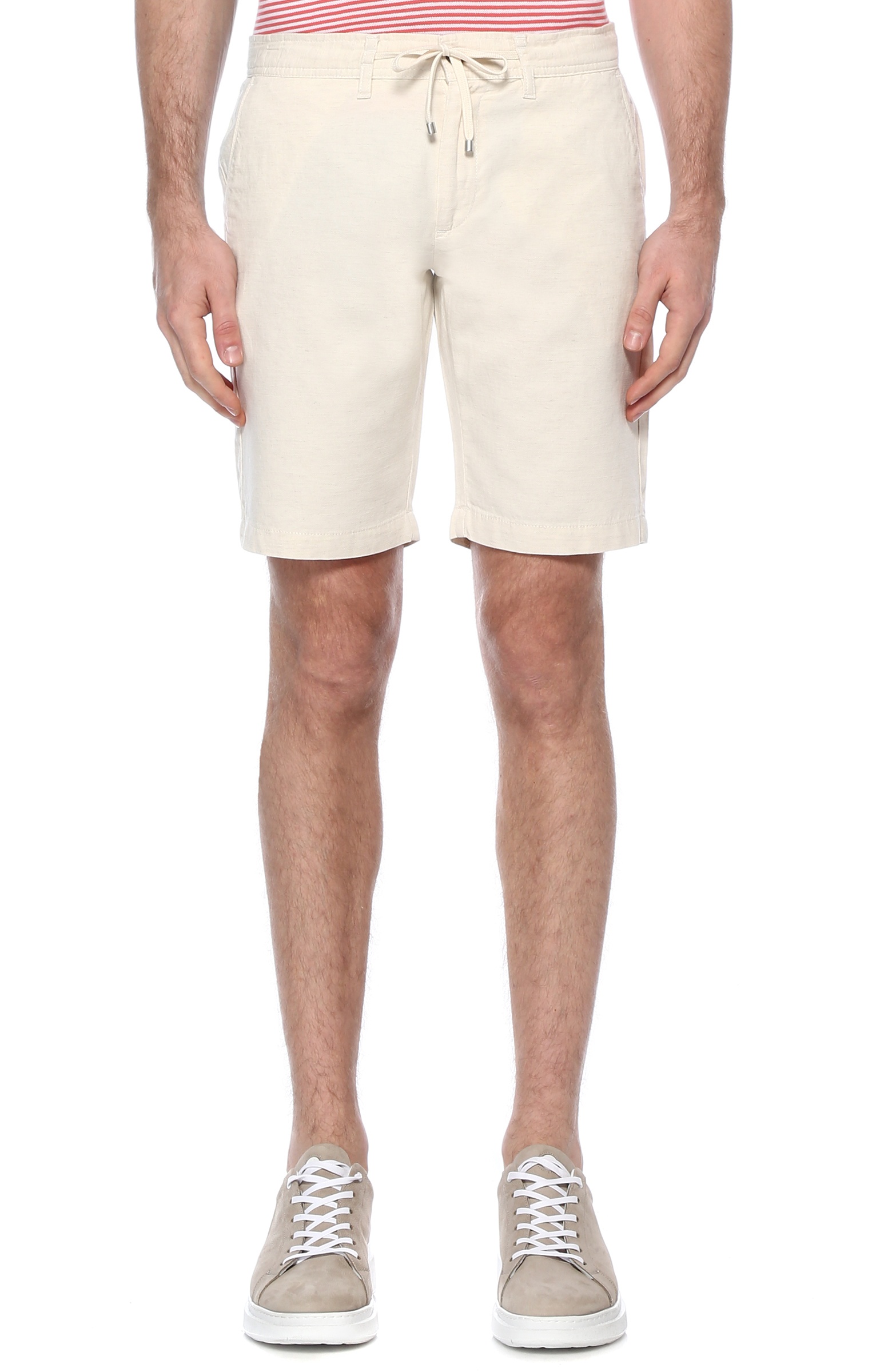 Camel Beli Kordonlu Şort Camel Beli Kordonlu Şort