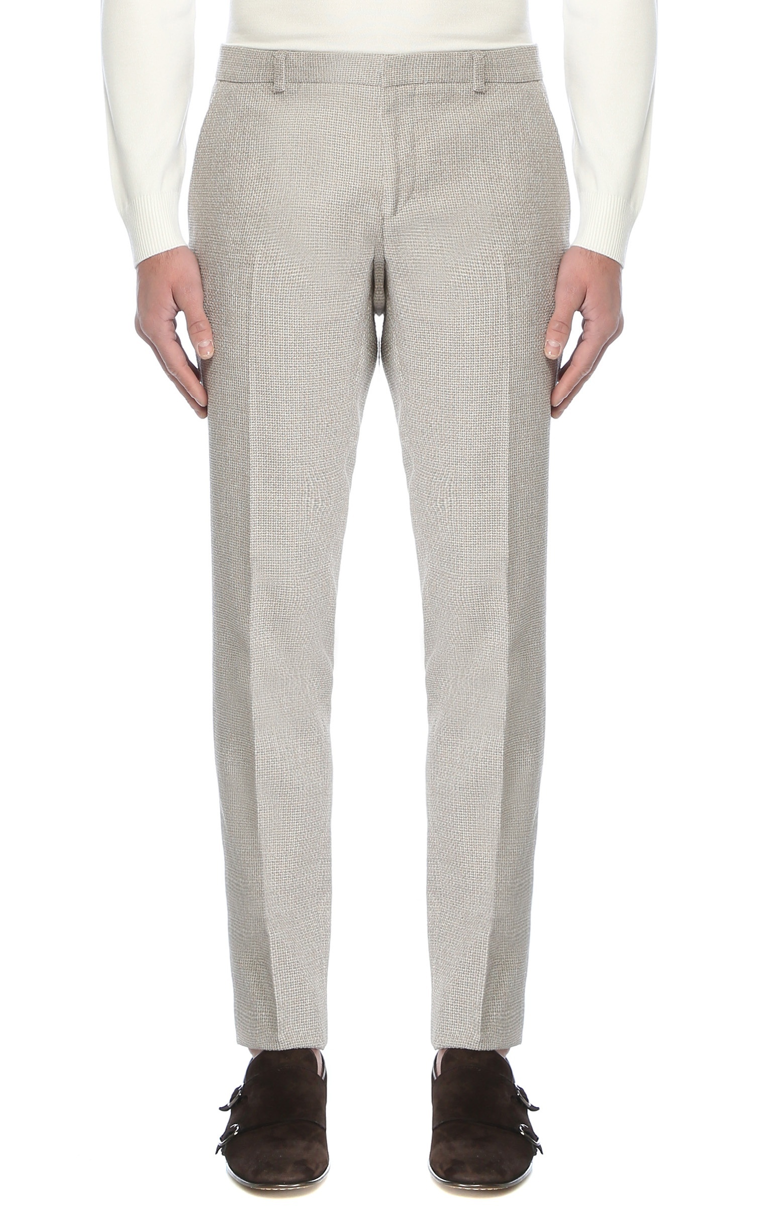 Bej Desenli Pantolon