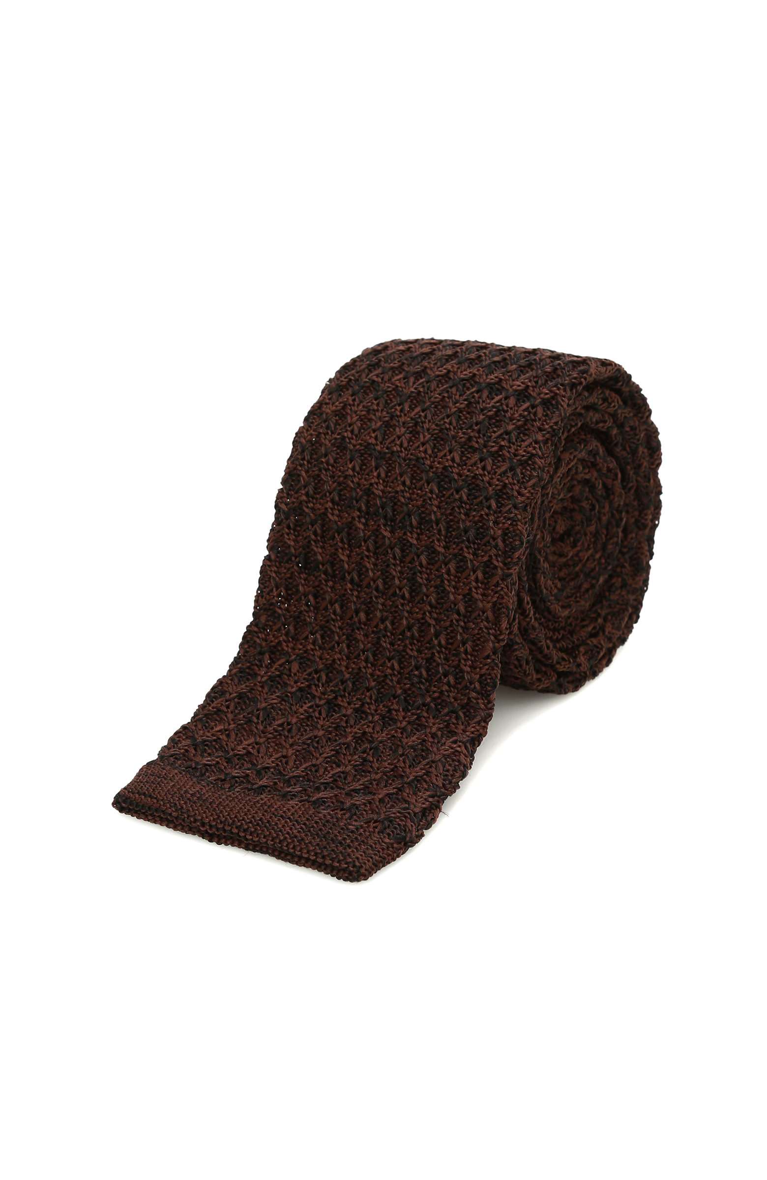 Kahverengi Örgü Dokulu Mikrofiber Erkek Kravat Kahverengi Örgü Dokulu Mikrofiber Erkek Kravat