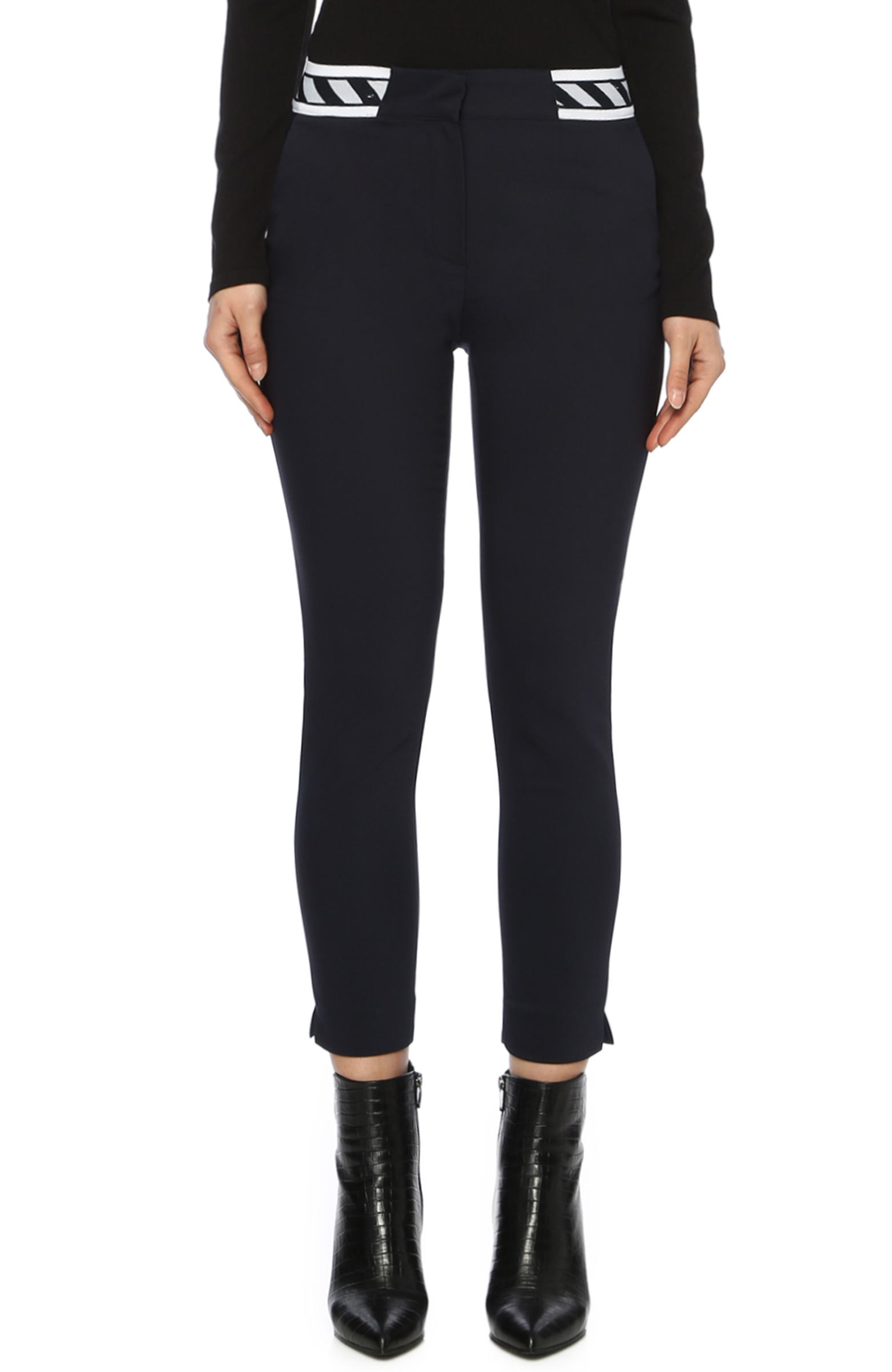 Slim Fit Lacivert Beli Garni Detaylı Pantolon Slim Fit Lacivert Beli Garni Detaylı Pantolon