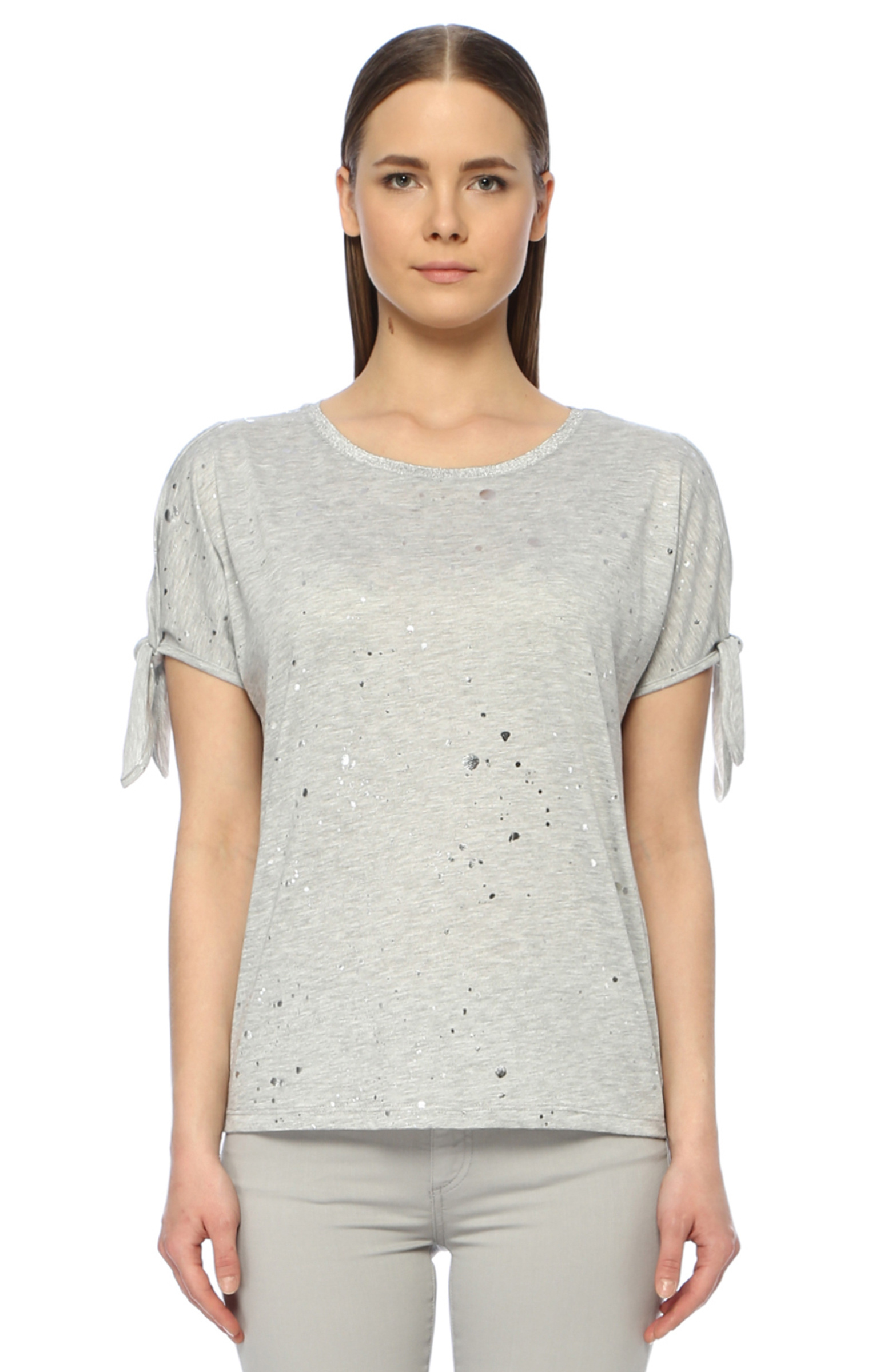 Basic Fit Gri Melanj Basic T-shirt