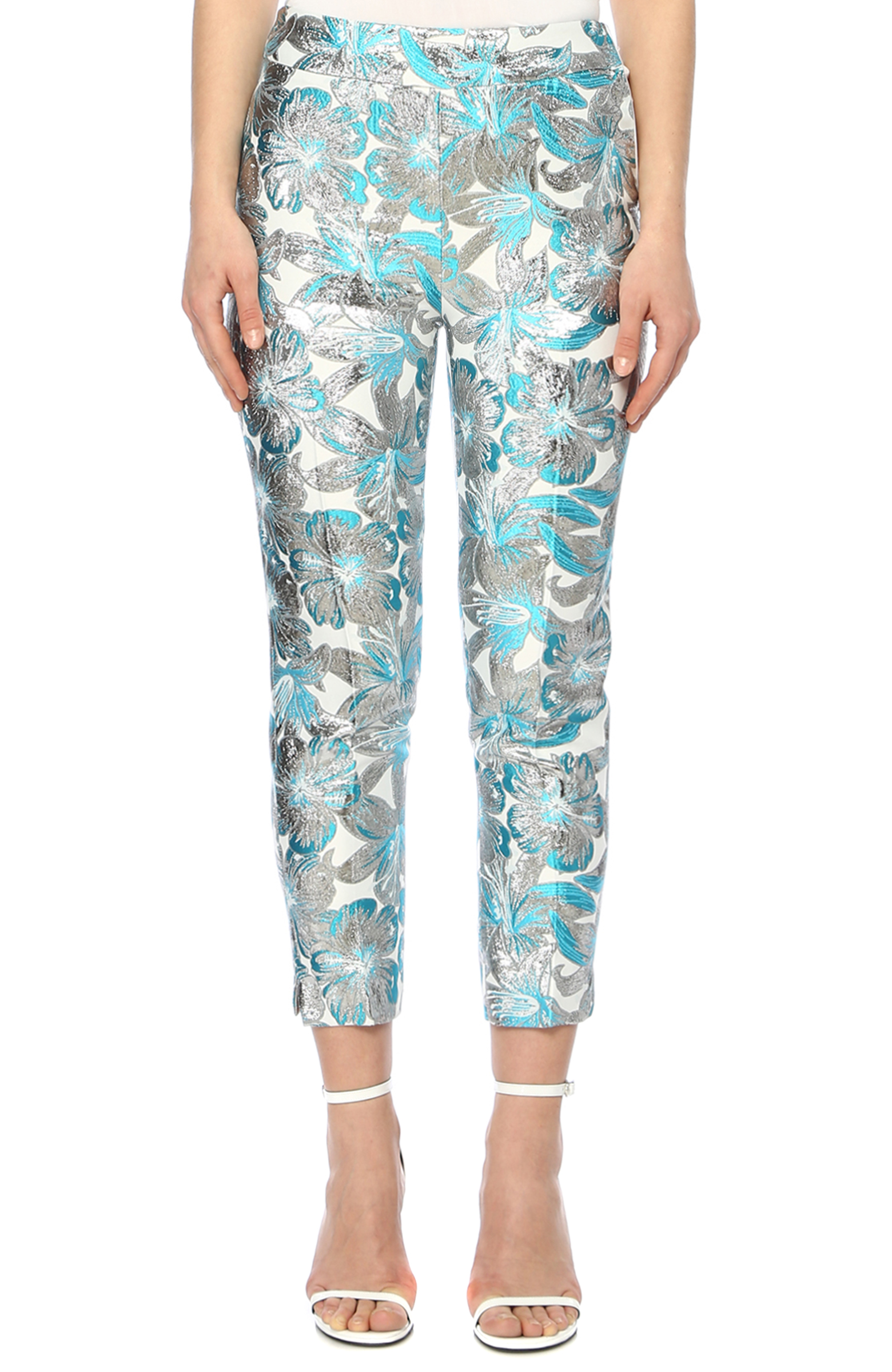 Slim Fit Mavi Karışık Desenli Pantolon Slim Fit Mavi Karışık Desenli Pantolon