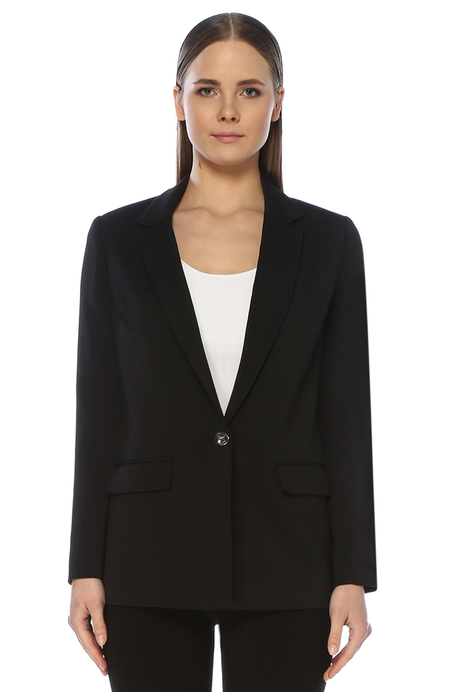 Slim Fit Siyah Kelebek Yaka Ceket Slim Fit Siyah Kelebek Yaka Ceket