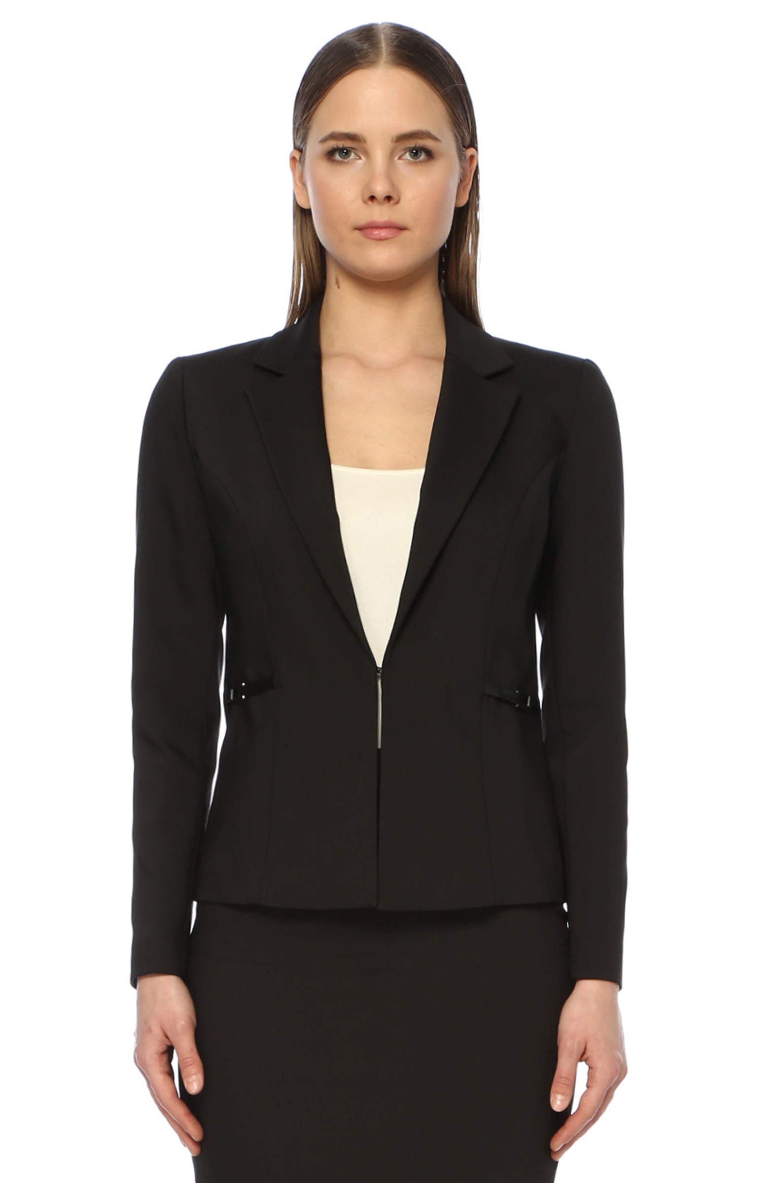 Slim Fit Siyah Kelebek Yaka Ceket Slim Fit Siyah Kelebek Yaka Ceket