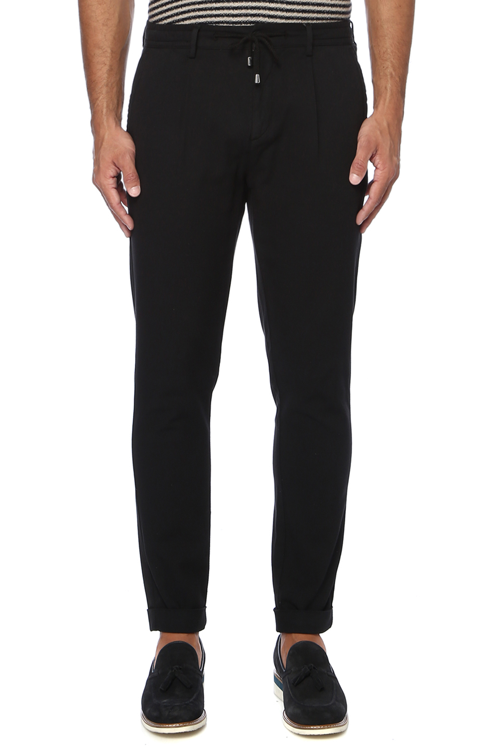 Siyah Dar Paça Jogger Pantolon