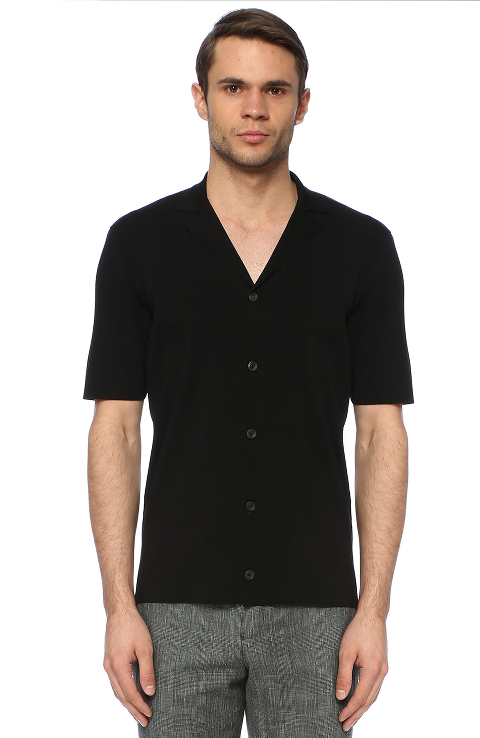 Siyah Kısa Kol Hırka