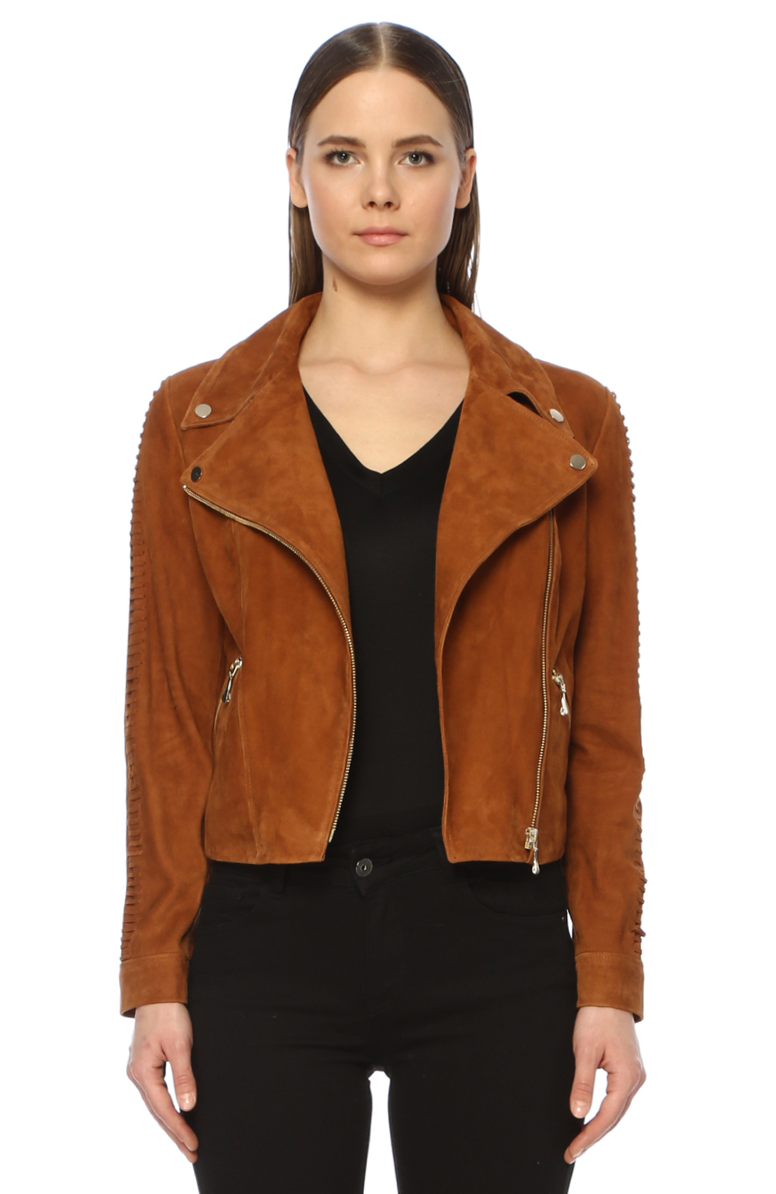 Taba Süet Deri Mont