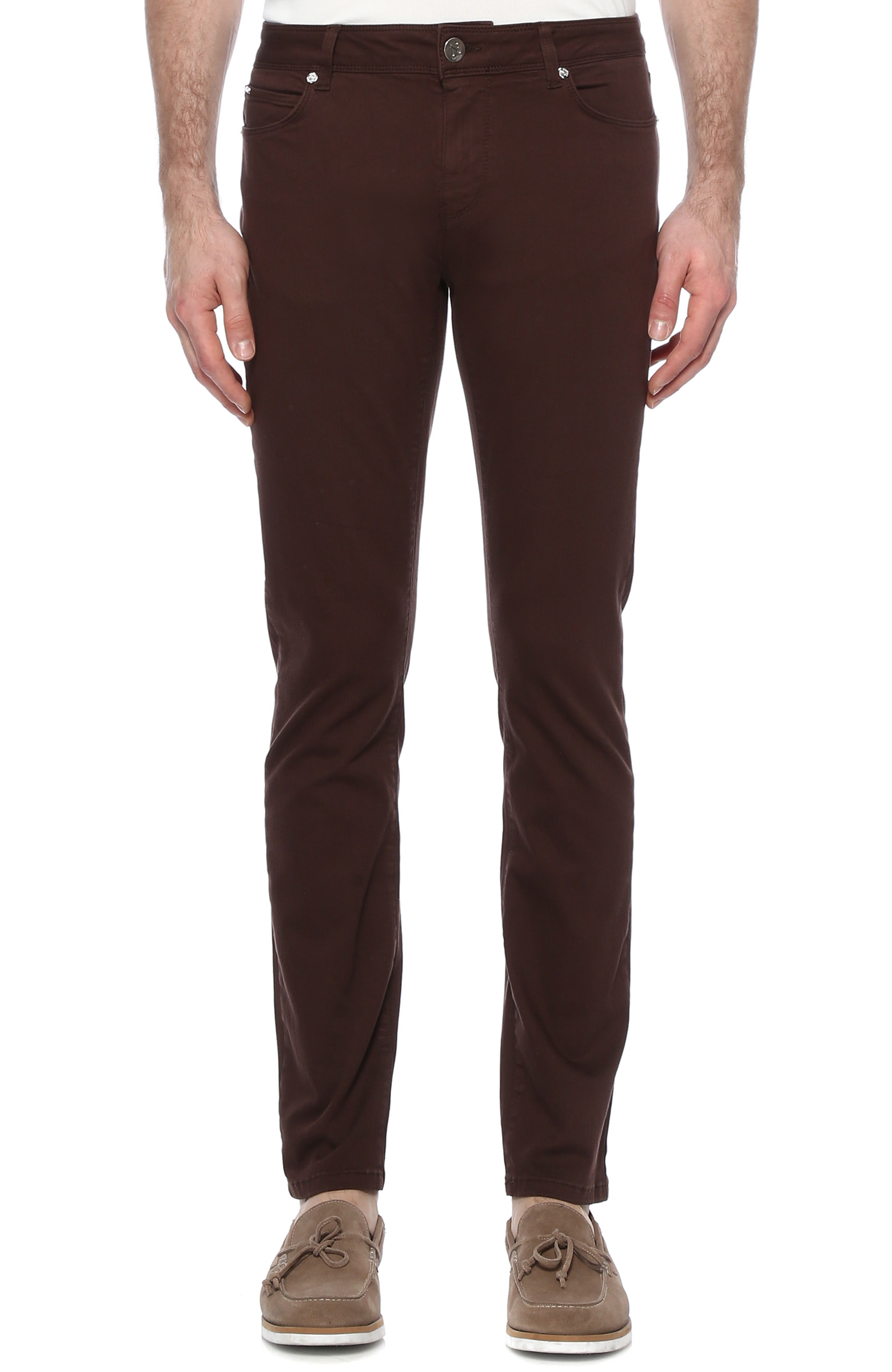 Slim Fit Kahverengi Normal Bel Casual Pantolon Slim Fit Kahverengi Normal Bel Casual Pantolon