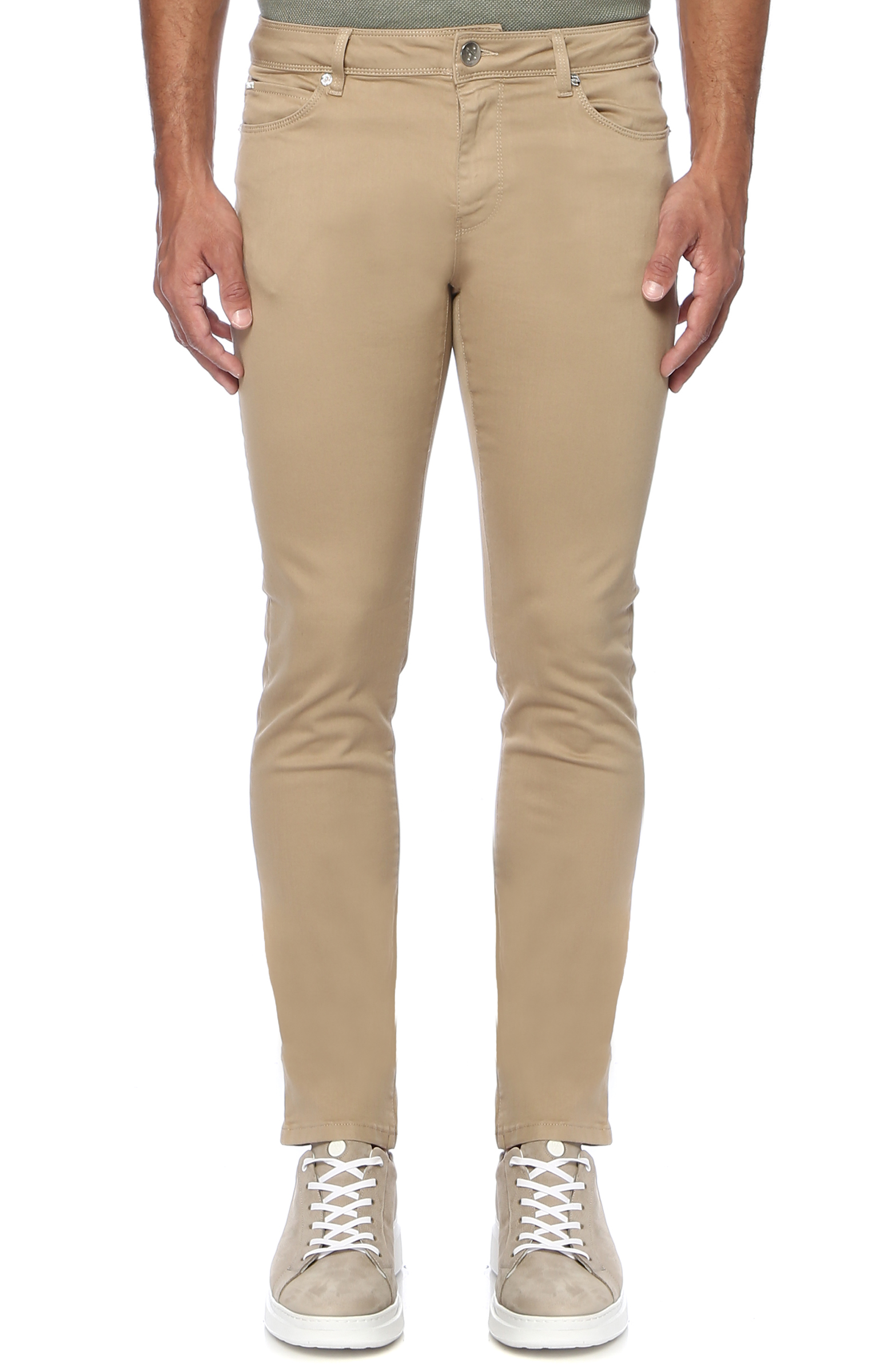 Slim Fit Camel Casual Pantolon