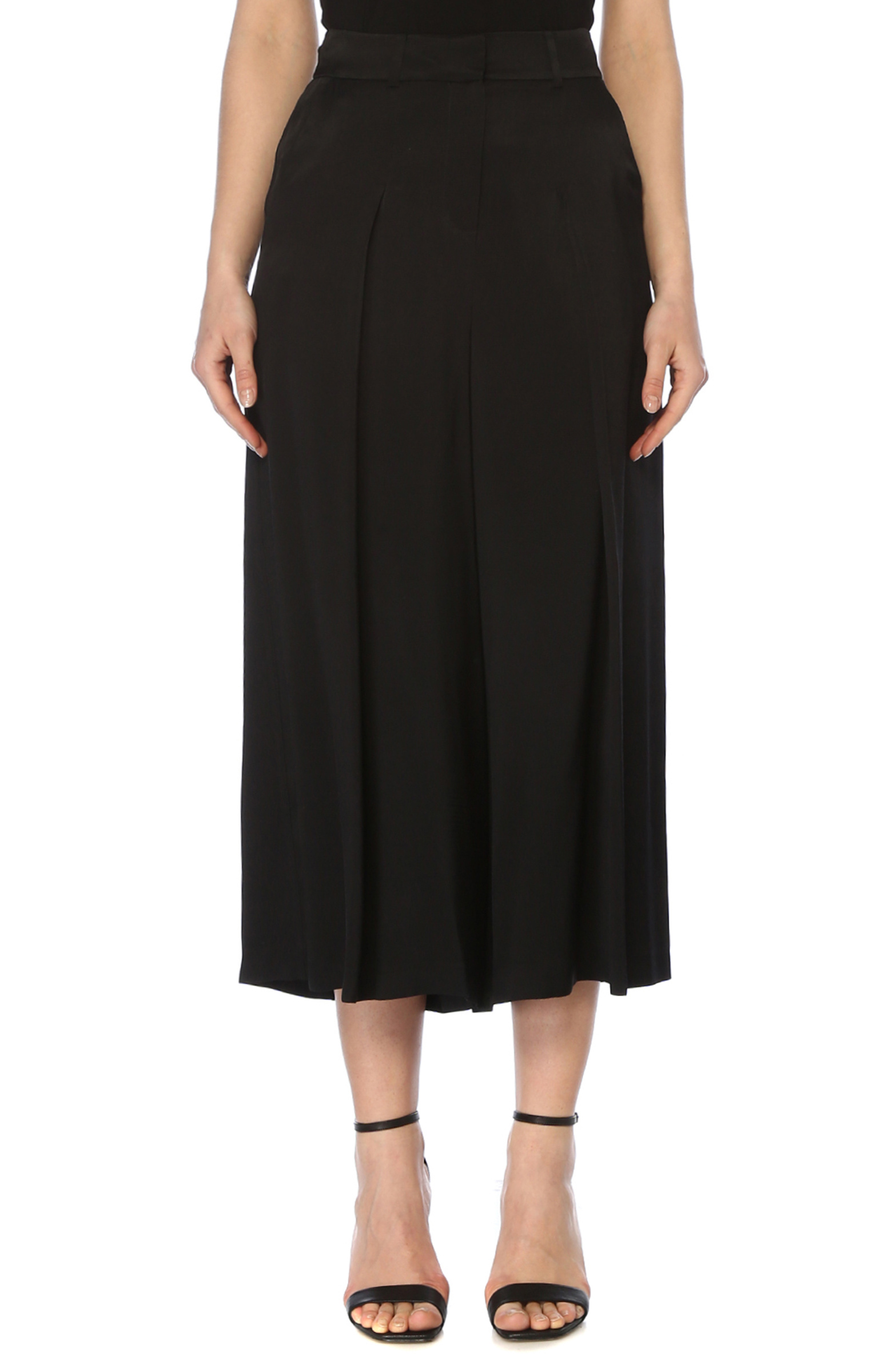 Siyah Yüksek Bel Bol Paça Pantolon