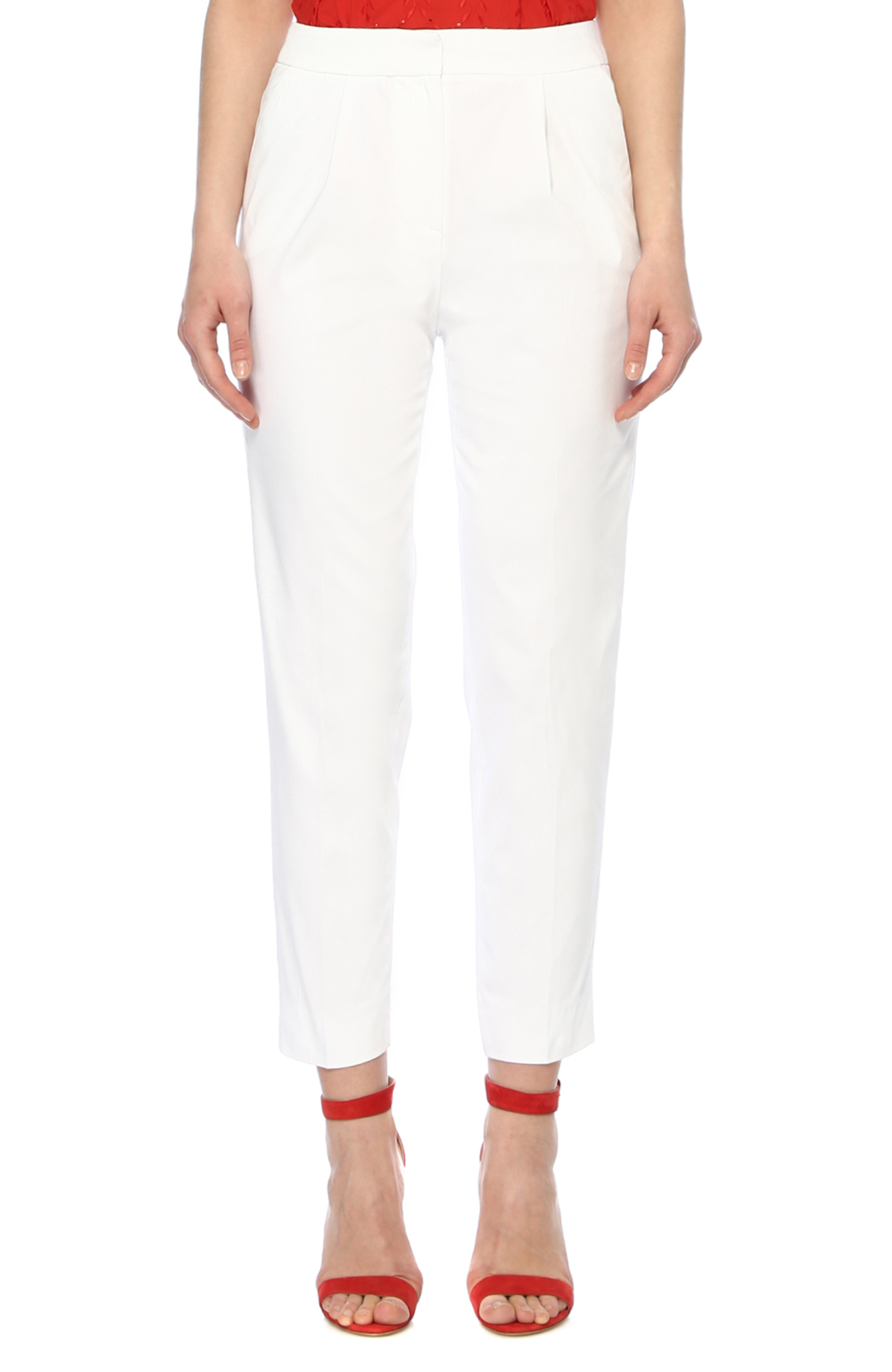 Slim Fit Beyaz Pantolon