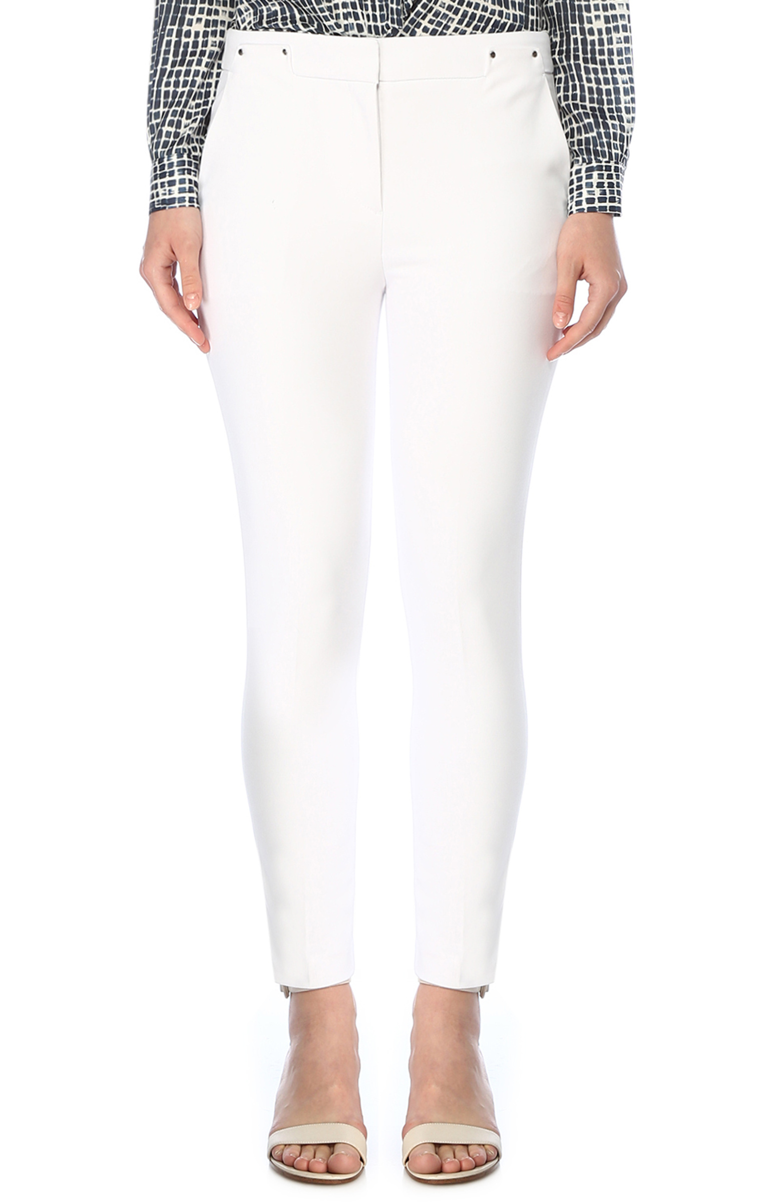 Slim Fit Beyaz Pantolon