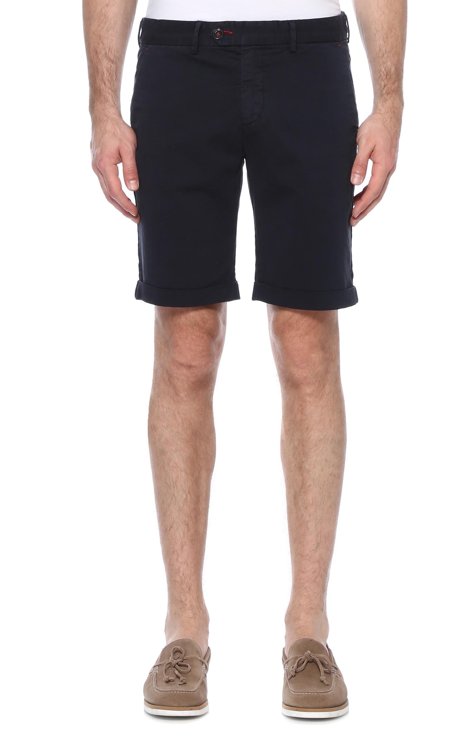 Lacivert Kanvas Şort