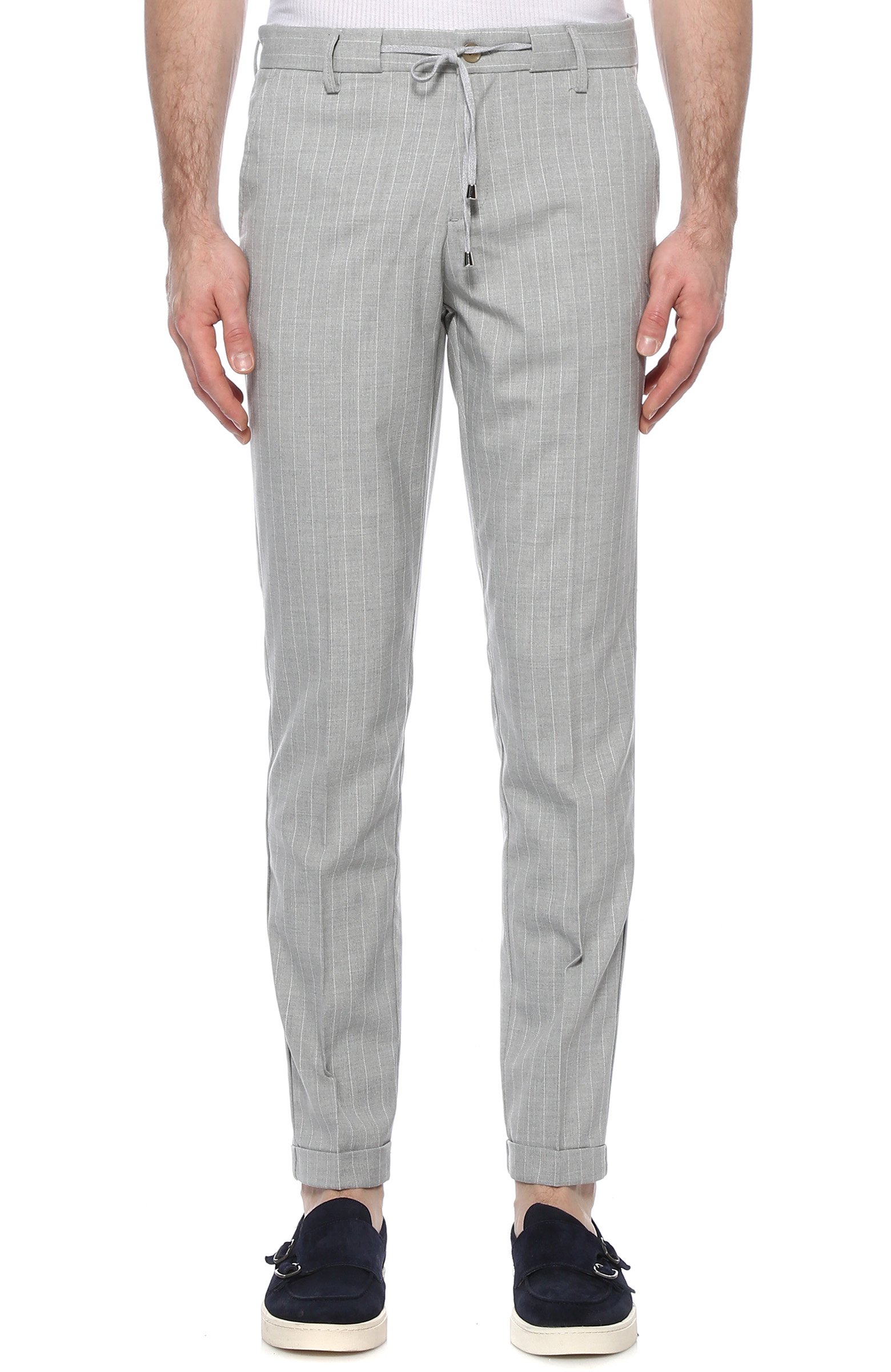 Gri Çizgili Jogger Pantolon