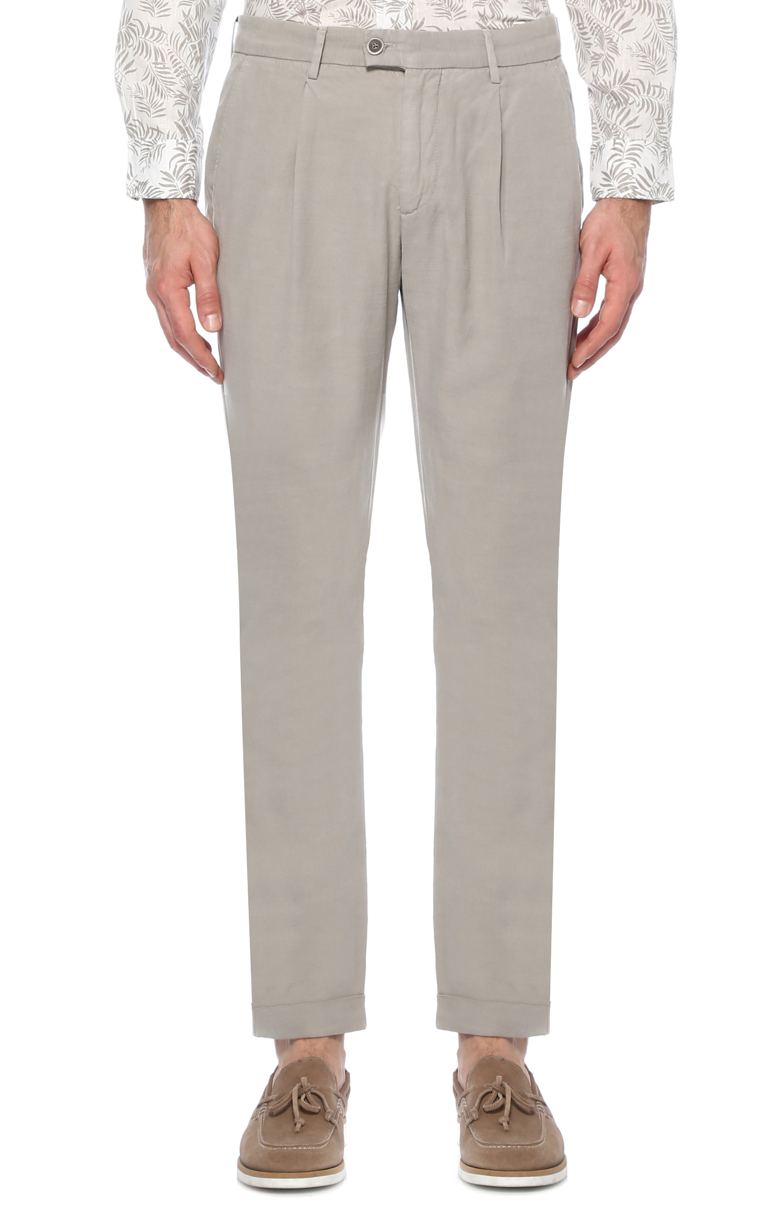 Slim Fit Vizon Dar Paça Pantolon