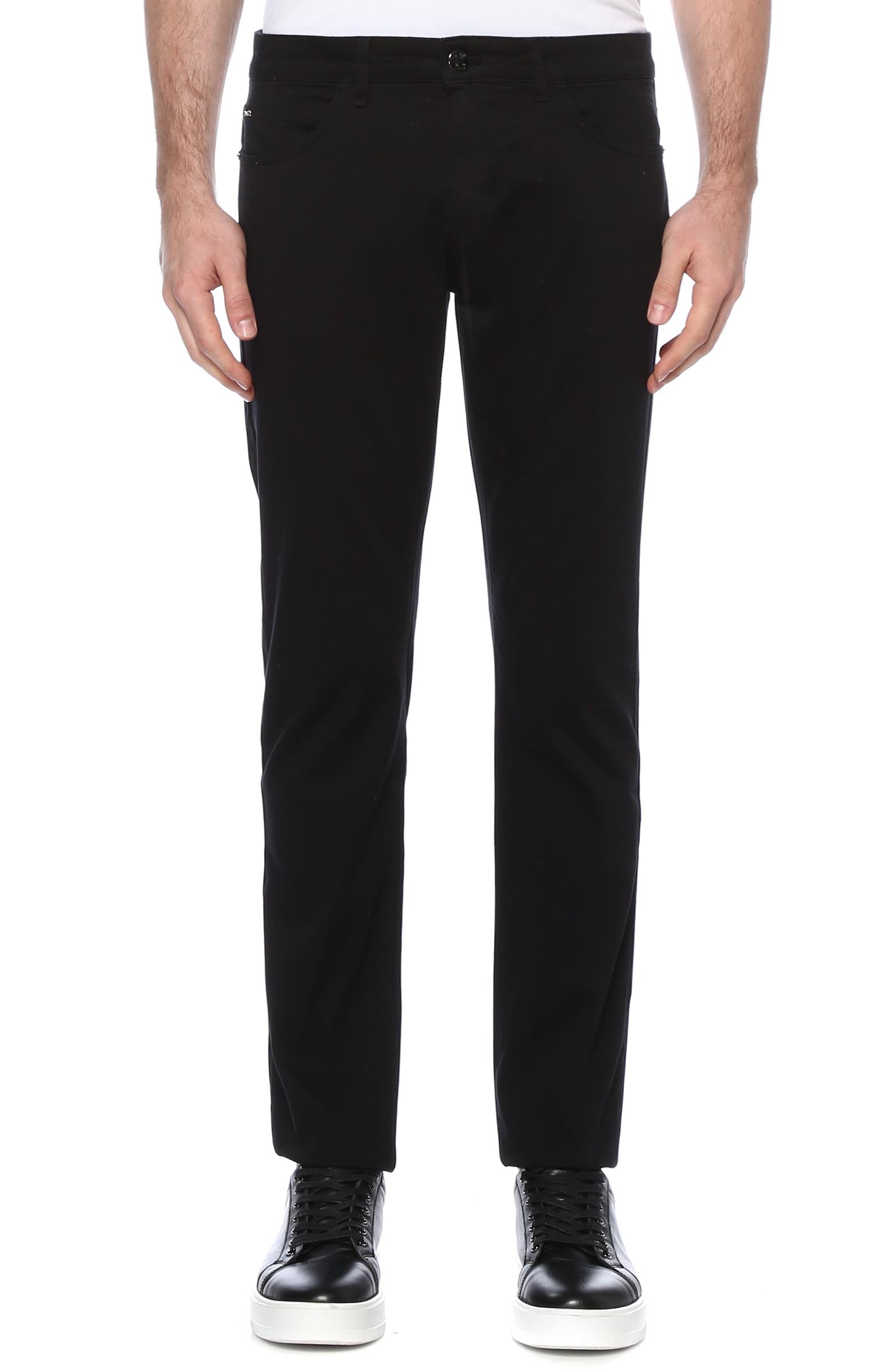 Skinny Fit Siyah Casual Pantolon