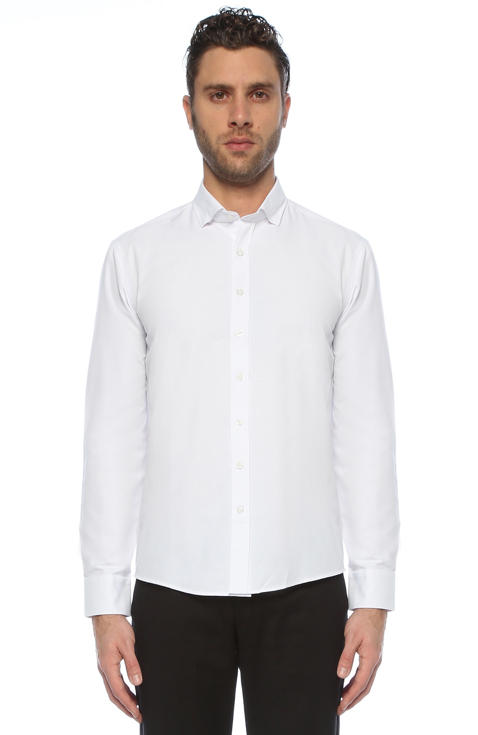 Beyaz İngiliz Yaka Gömlek