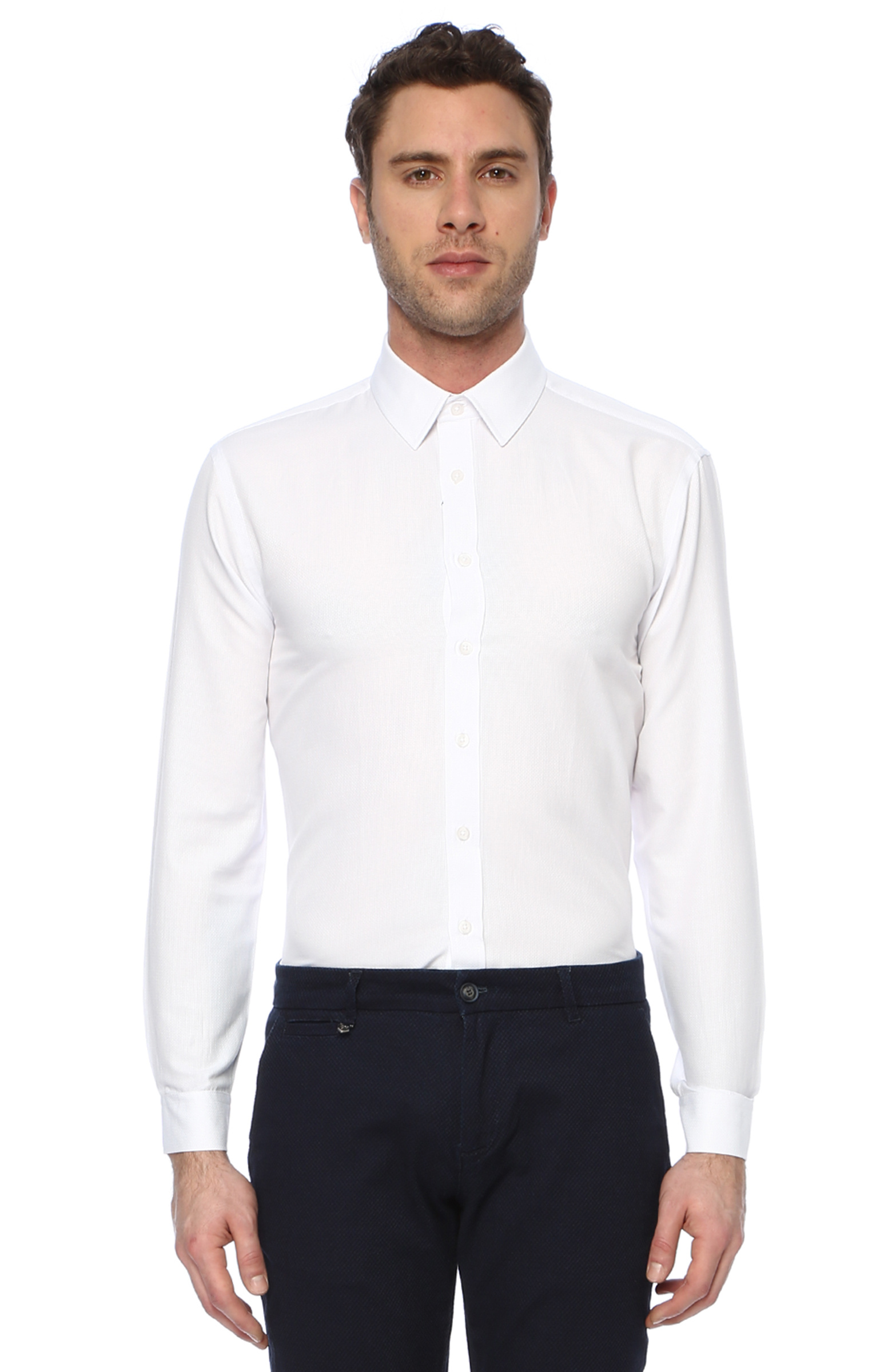 Slim Fit Beyaz Gömlek
