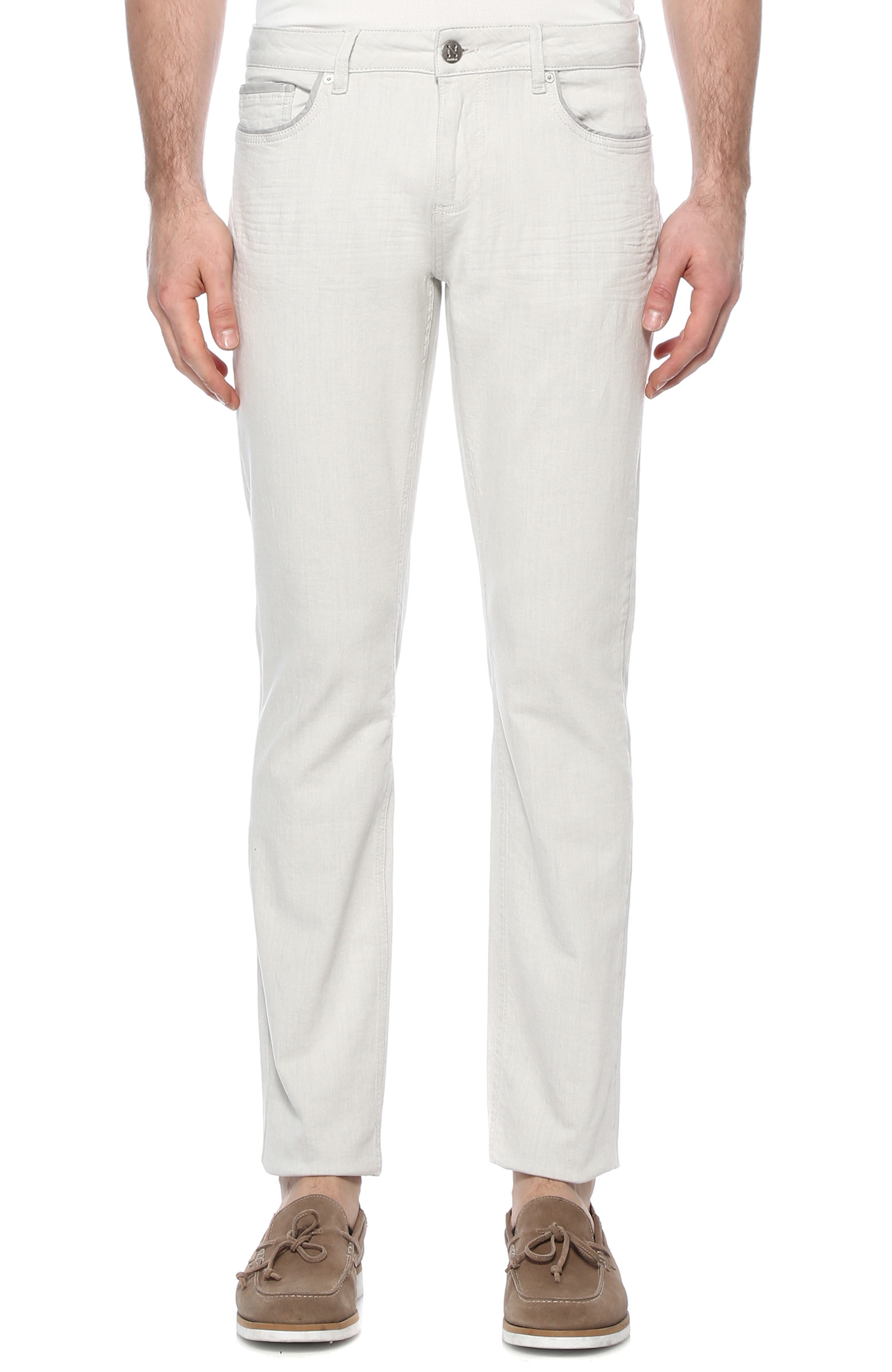 Slim Fit Ekru Jean Pantolon Slim Fit Ekru Jean Pantolon