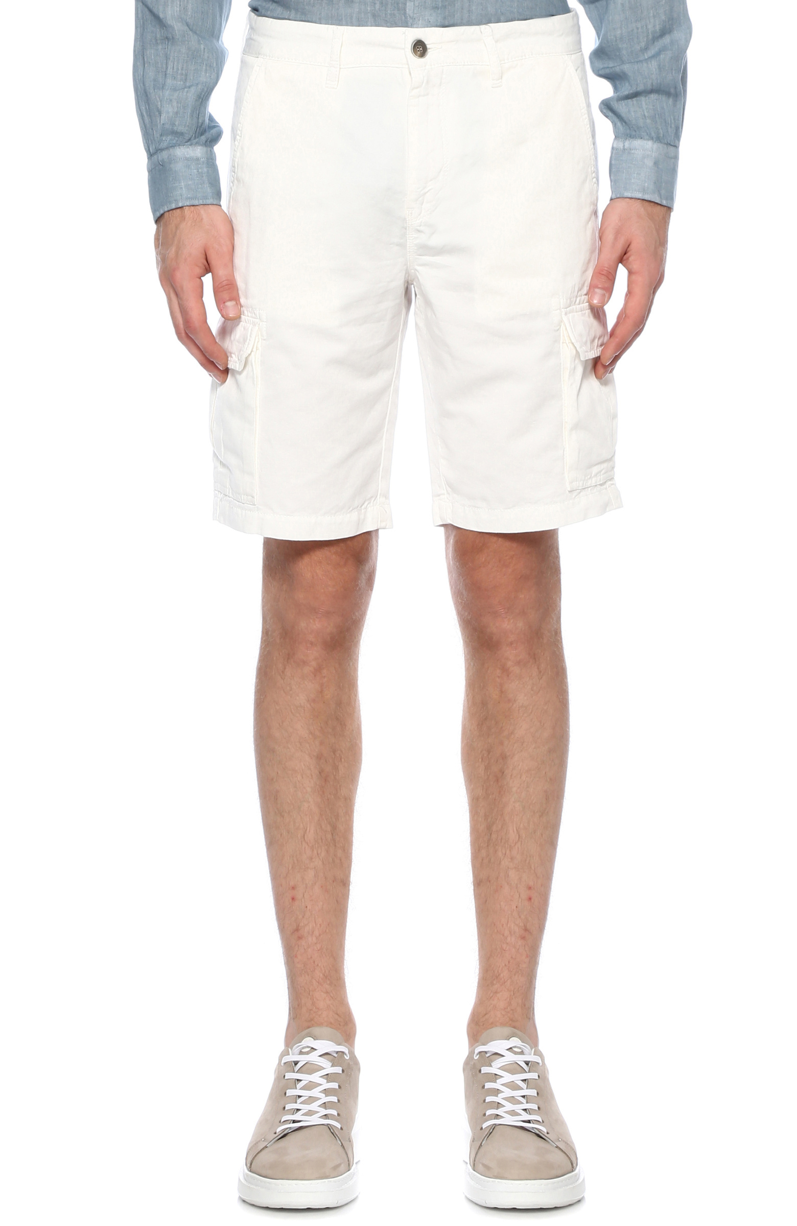 Beyaz 6 Cepli Şort Beyaz 6 Cepli Şort