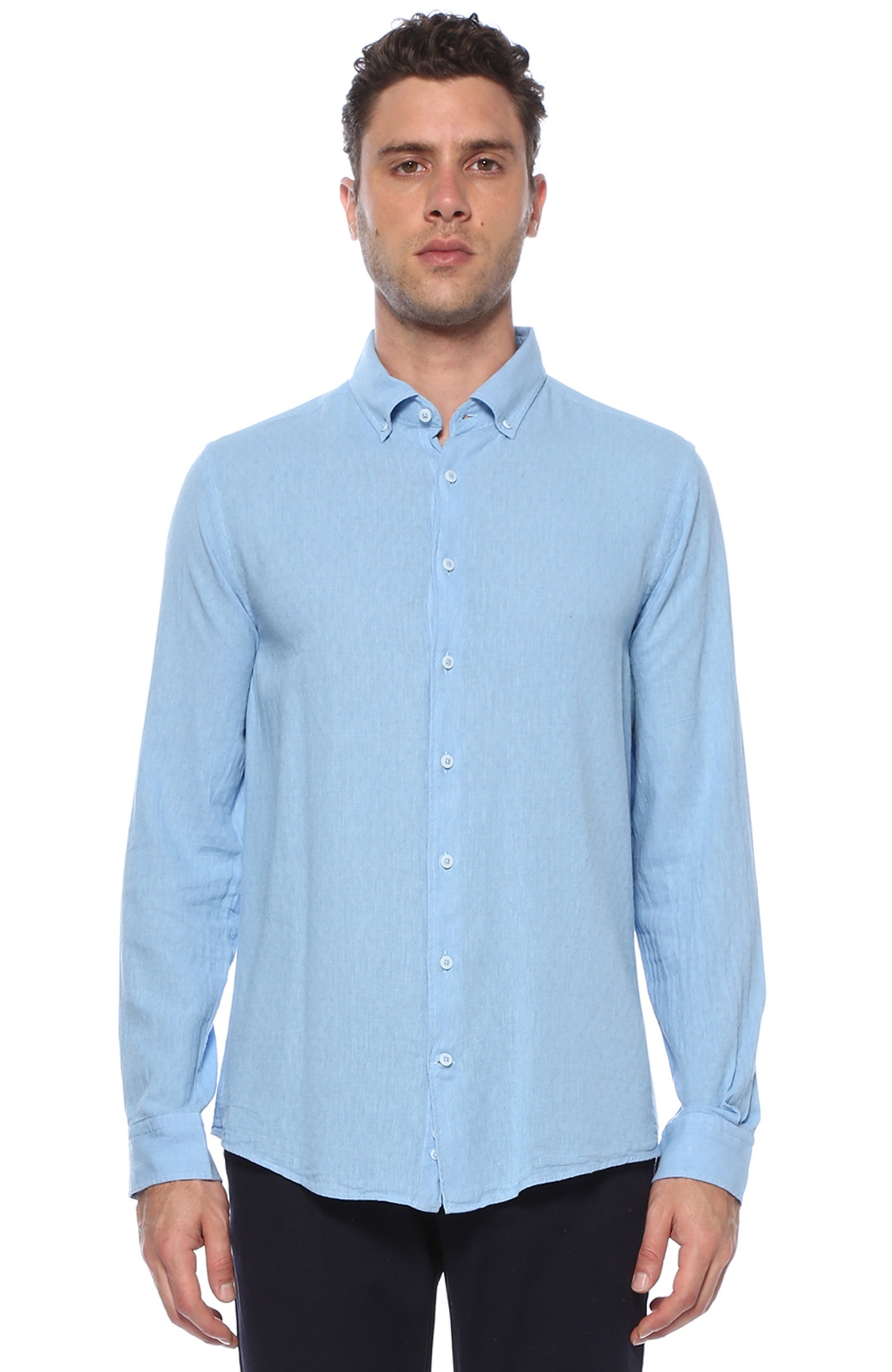 Regular Fit Mavi Gömlek