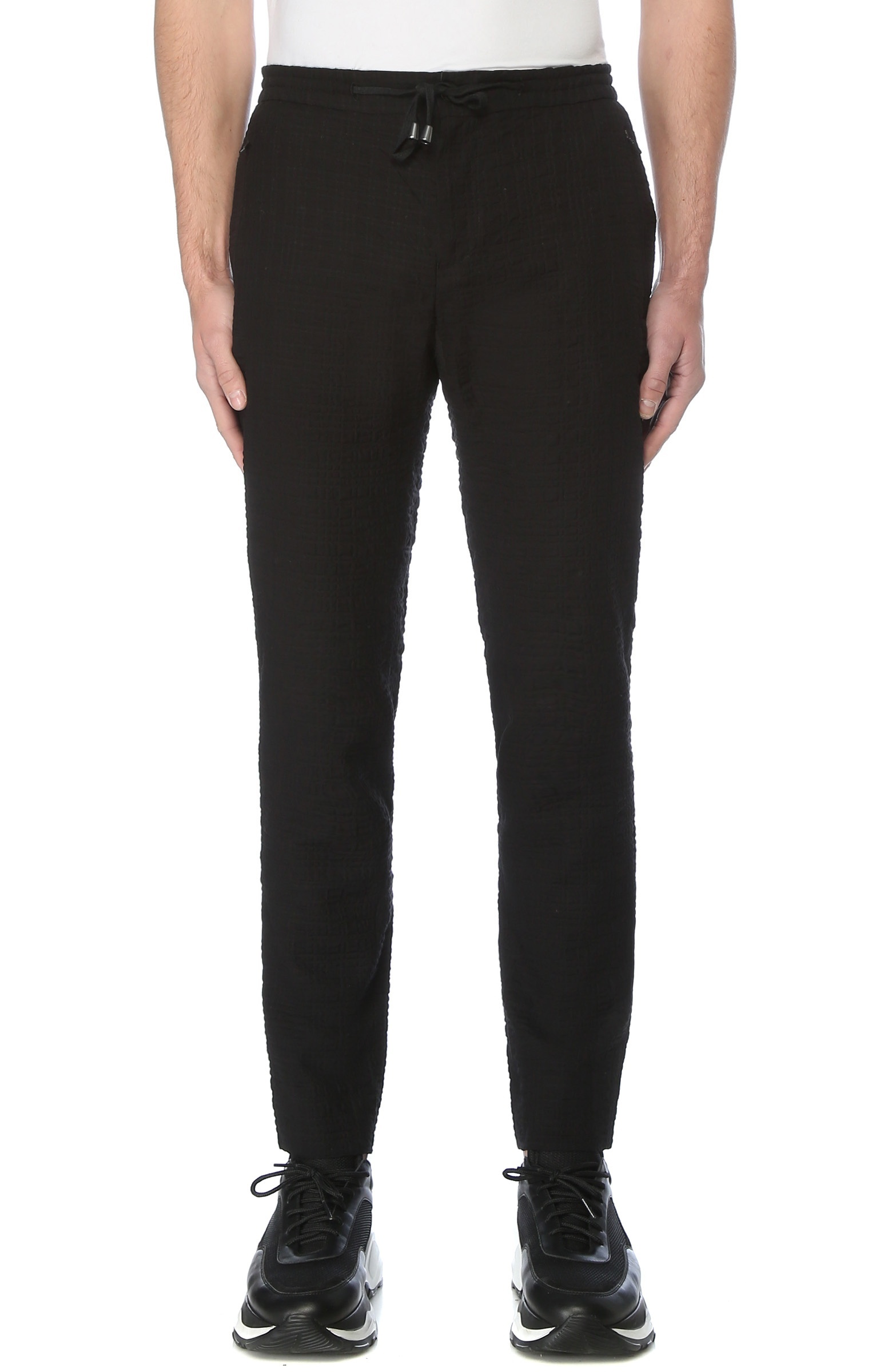 Siyah Jakarlı Pantolon