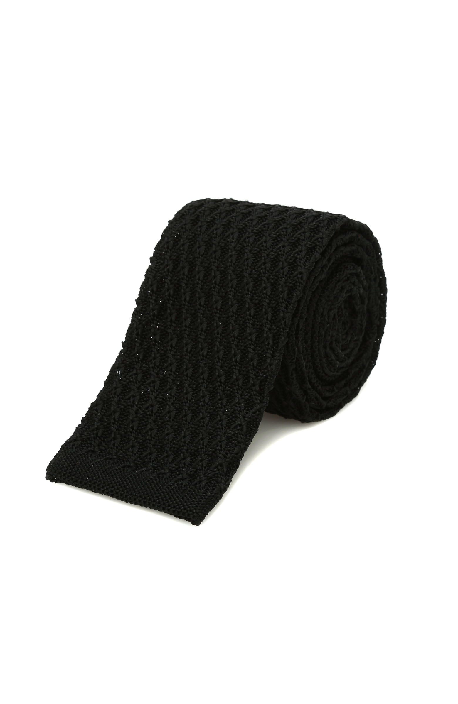 Siyah Örgü Dokulu Mikrofiber Erkek Kravat Siyah Örgü Dokulu Mikrofiber Erkek Kravat