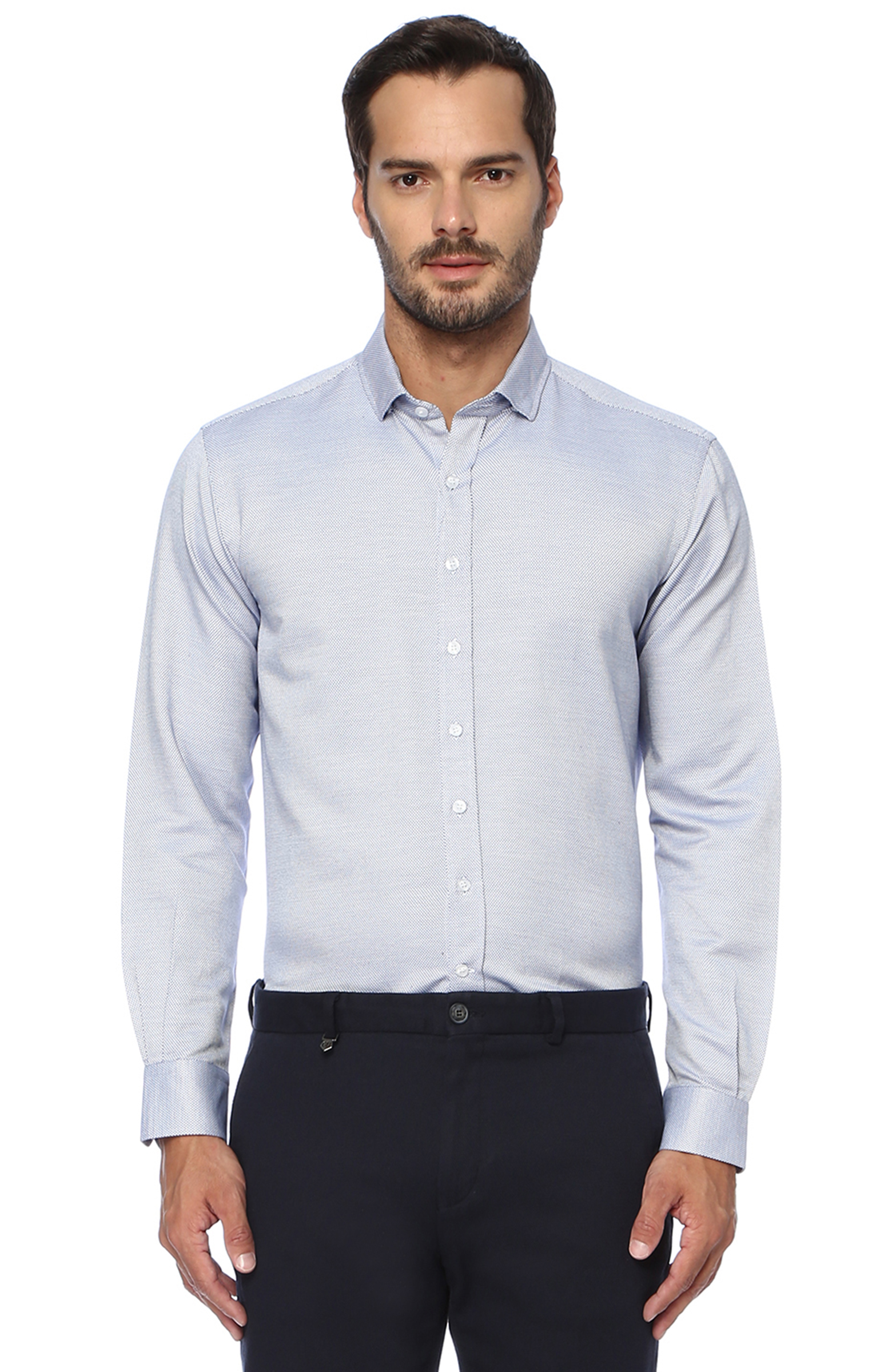 Regular Fit Lacivert-beyaz Gömlek Regular Fit Lacivert-beyaz Gömlek