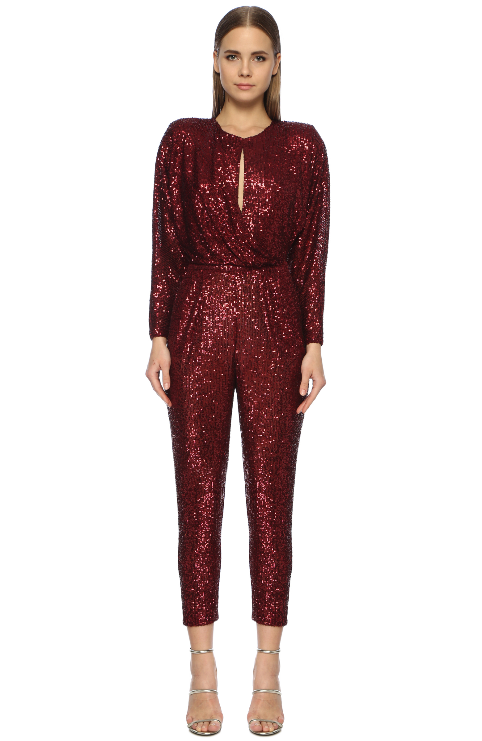 Bisiklet Yaka Bordo Tulum Bisiklet Yaka Bordo Tulum