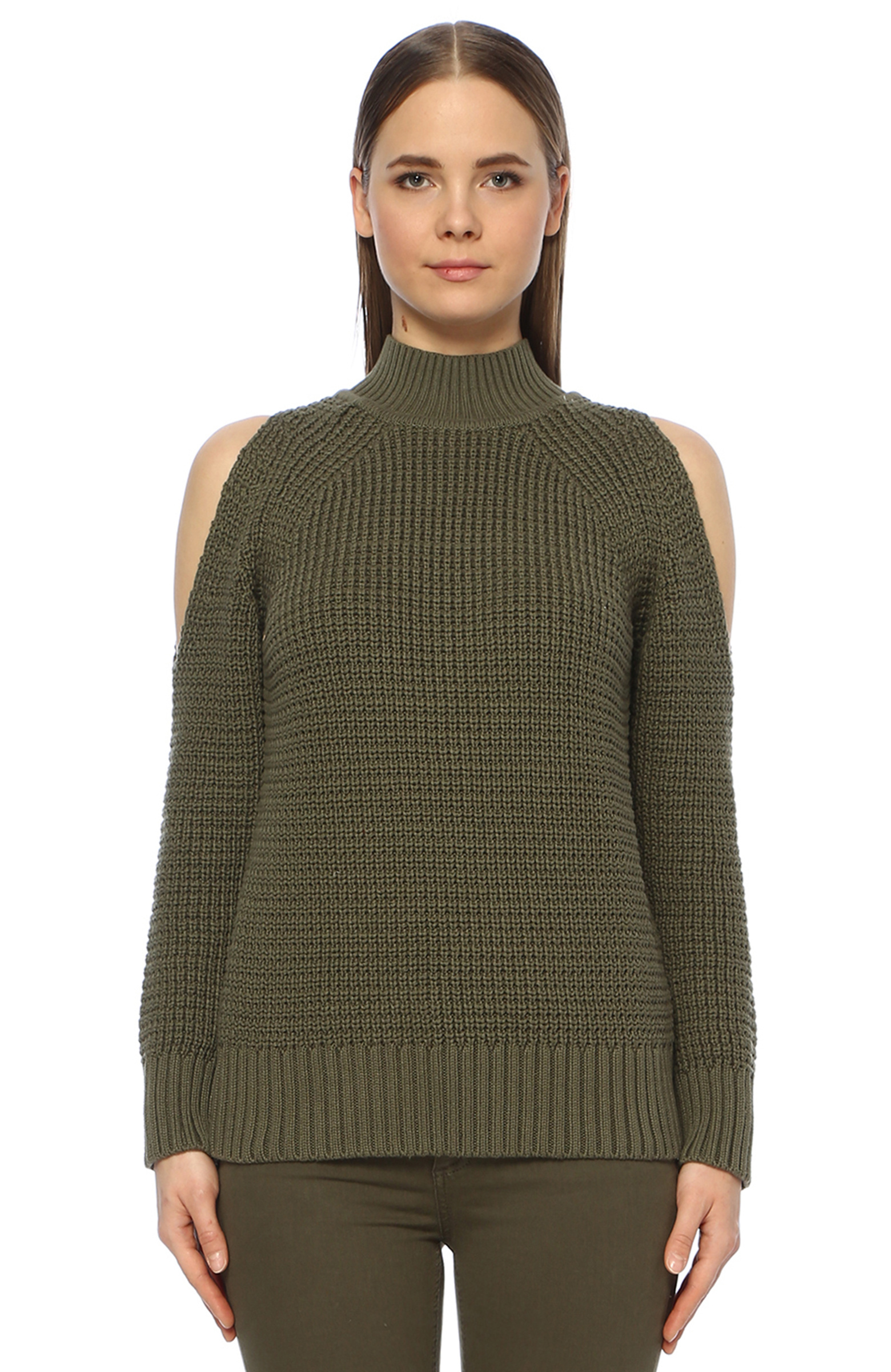 Bisiklet Yaka Haki Kazak