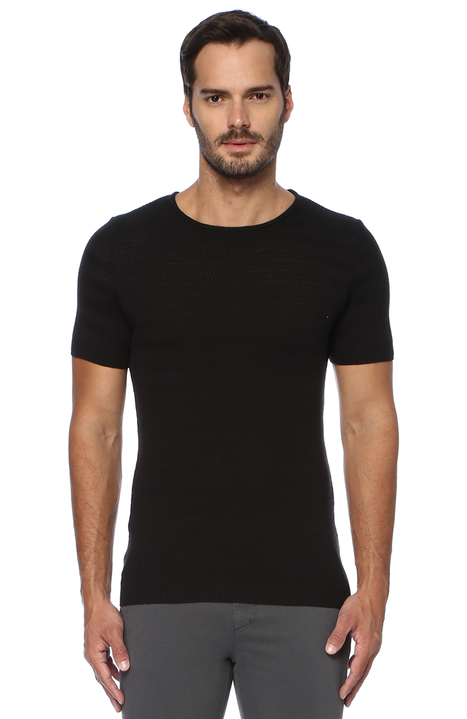 Siyah Jakarlı Triko